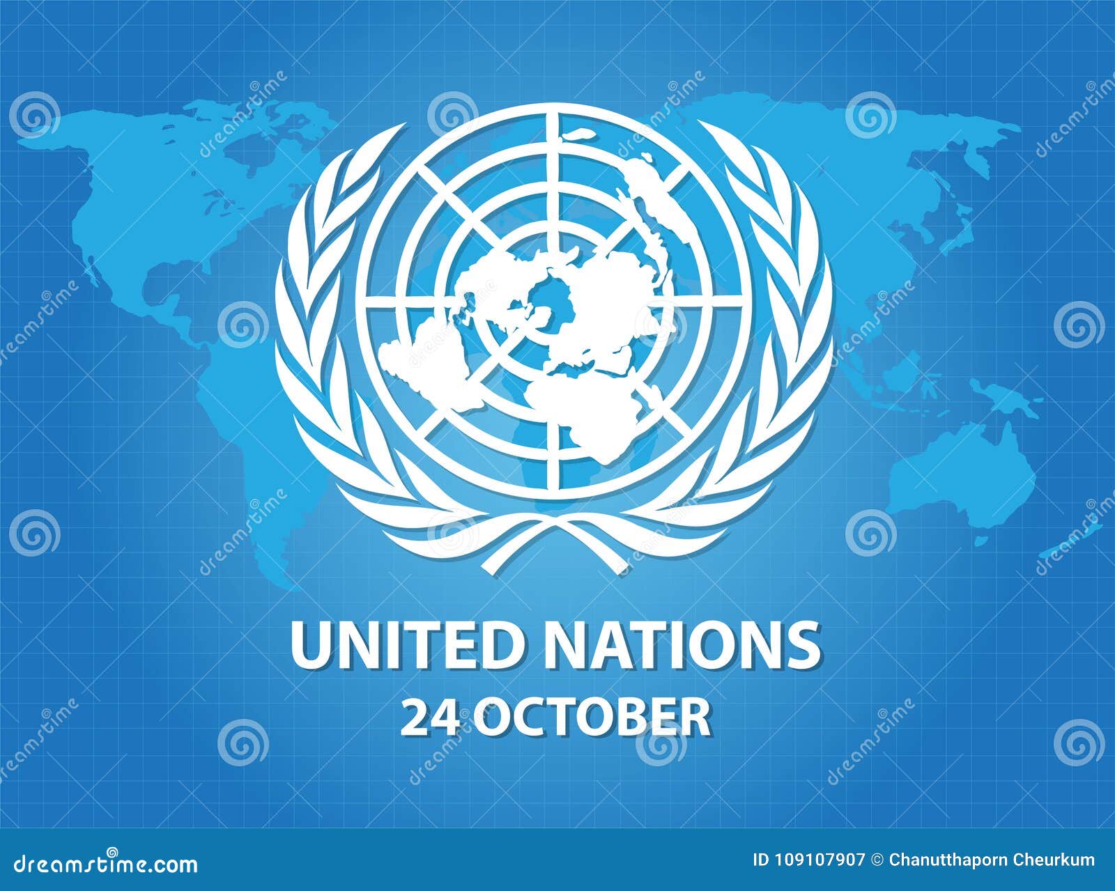 Logo des Nations Unies photographie éditorial. Illustration du propre ...