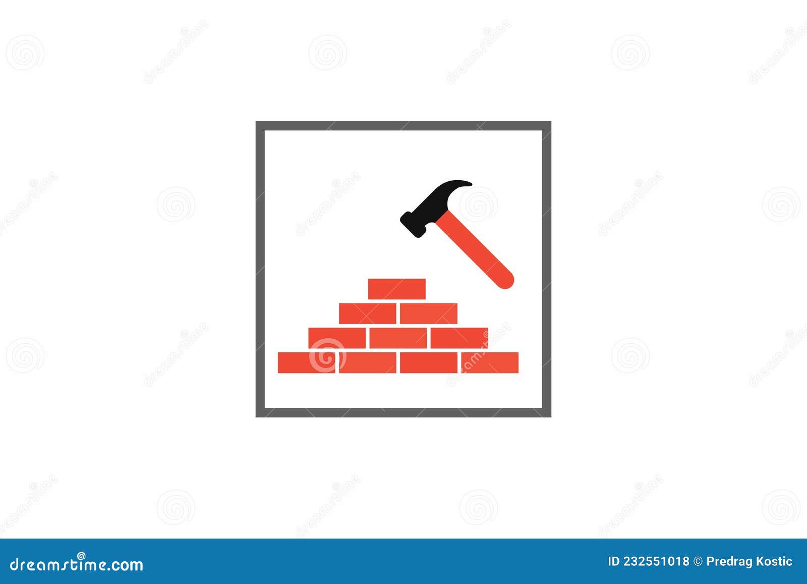 Logo Des Travaux De Construction Illustration Stock - Illustration du ...