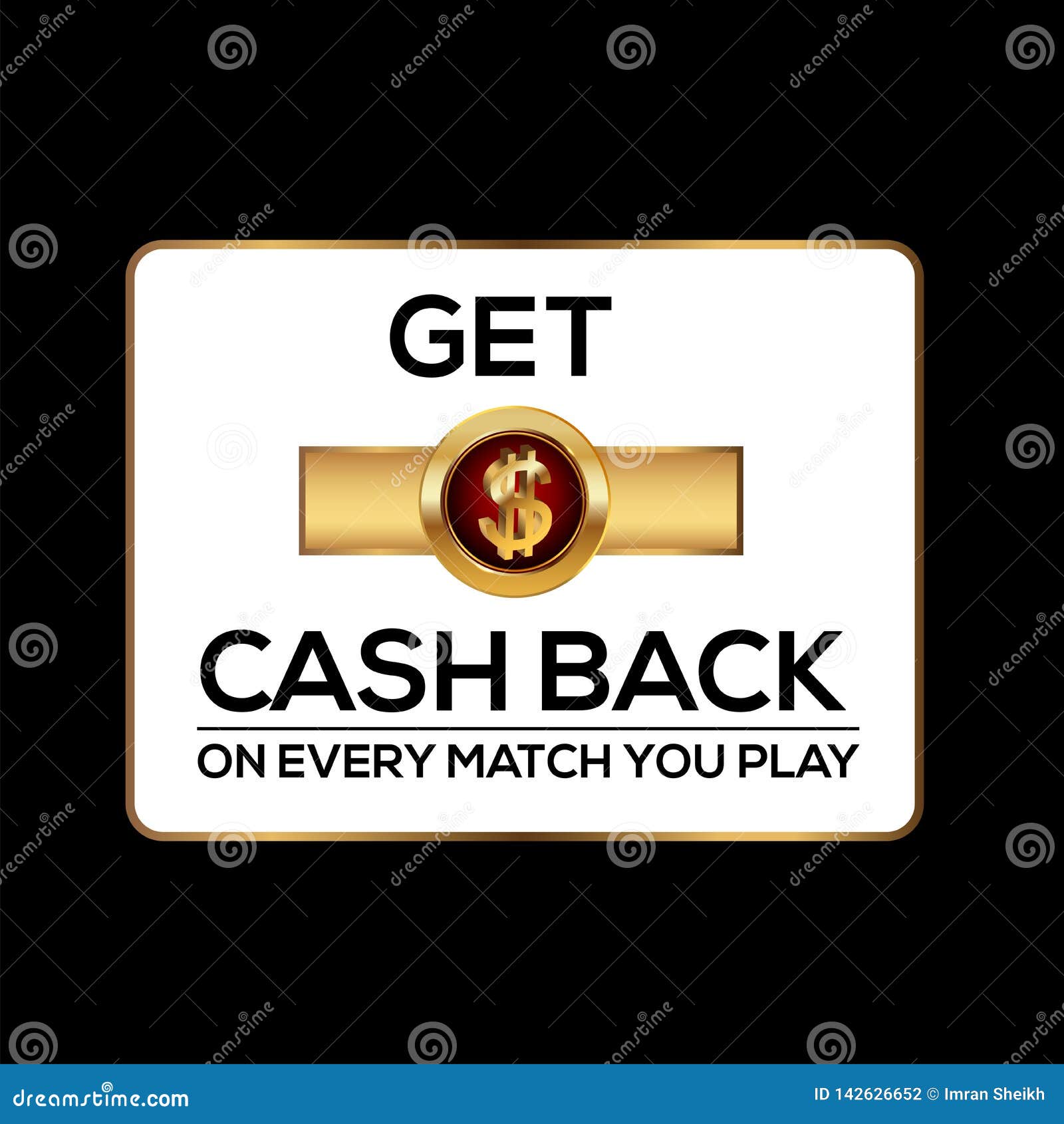 Get Cash Back Offer Card Design Stock Vector - Illustration of company ...