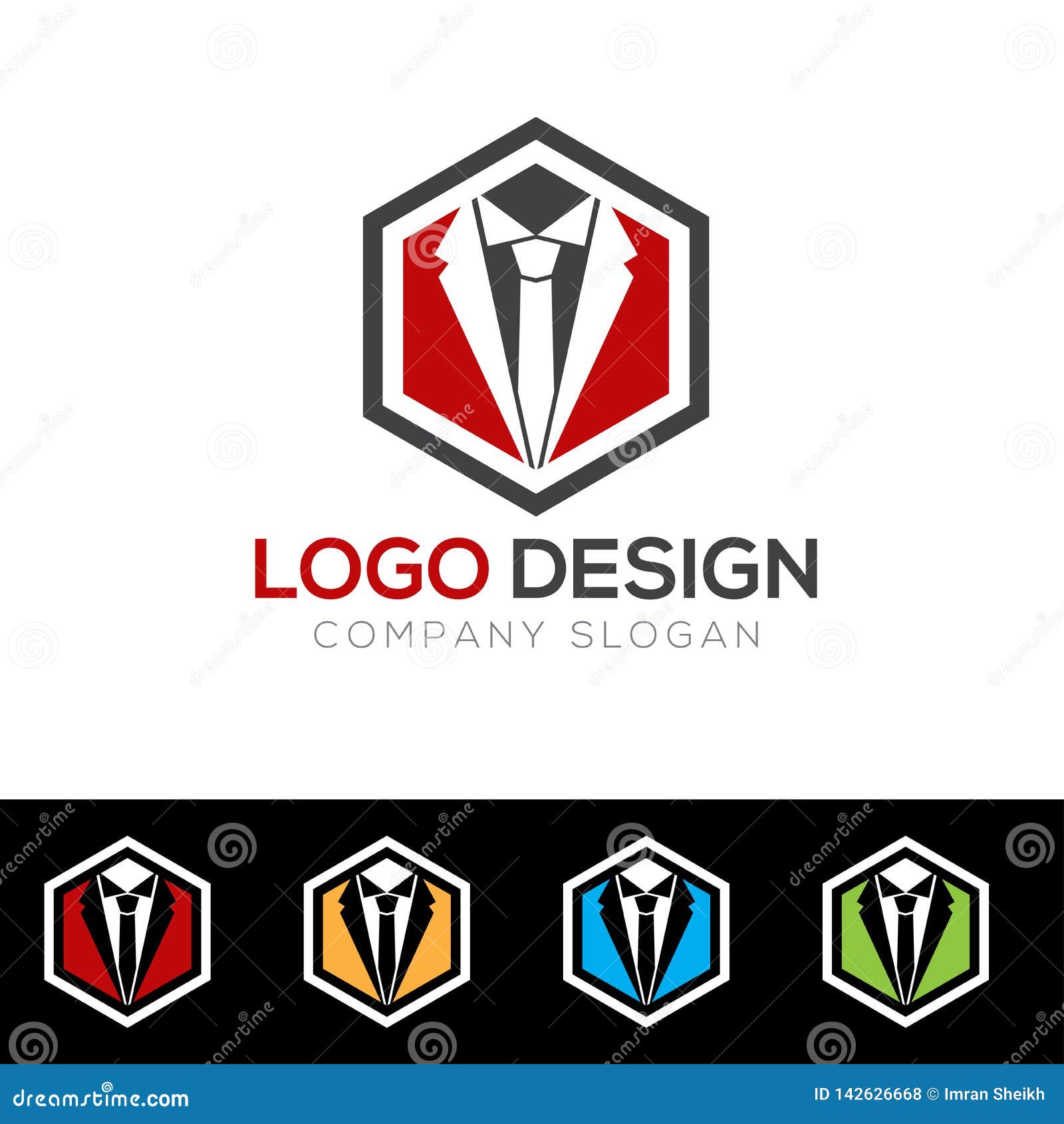 Business Man Tie Suit Logo Design Stock Vector - Illustration of ...