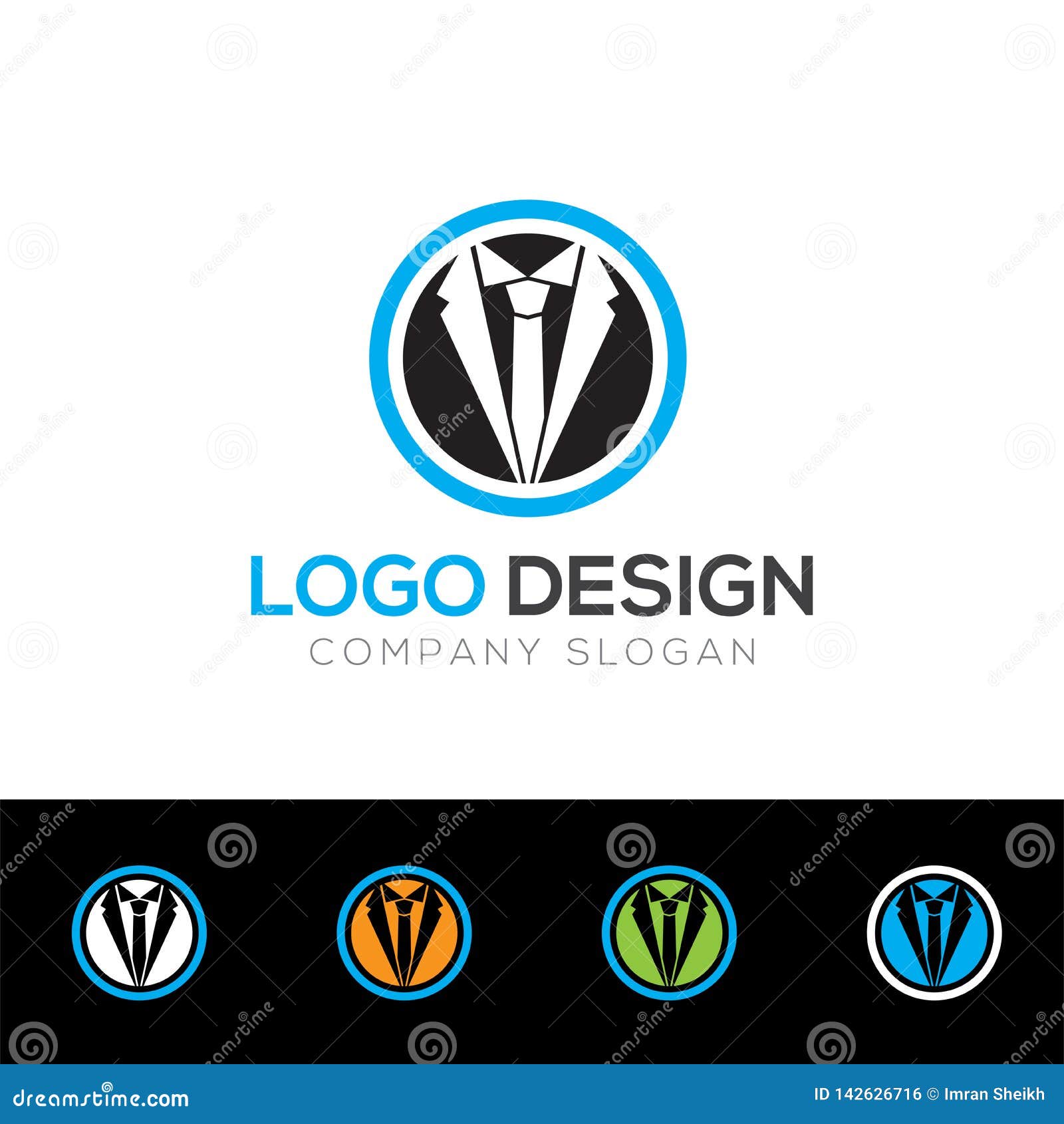 Business Man Suit and Tie Logo Design Stock Vector - Illustration of ...