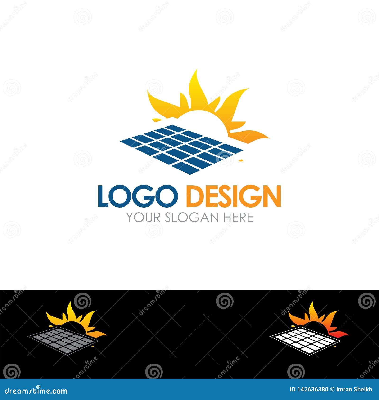 Solar Company Logo Design Template Stock Vector - Illustration of sign ...