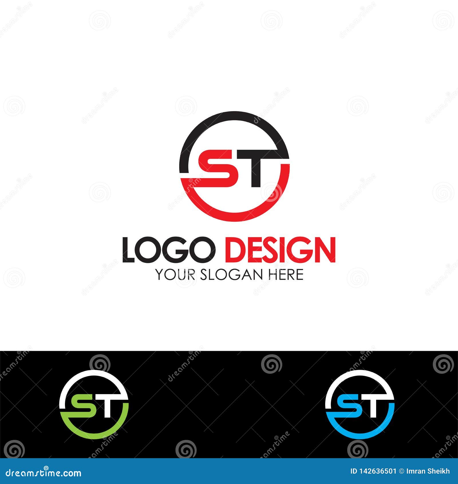 ST Letter Logo Template stock vector. Illustration of sign - 142636501