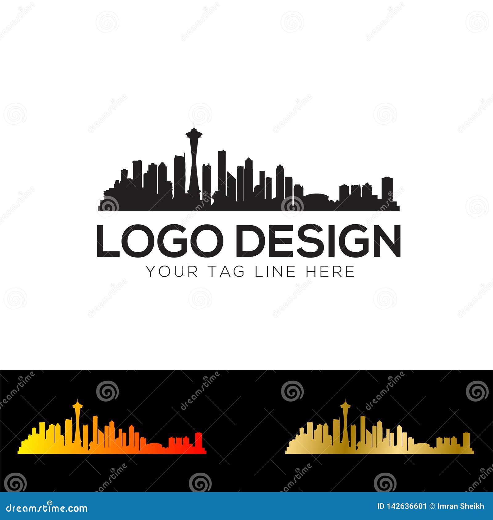 Skyline Logo Template stock vector. Illustration of template - 142636601
