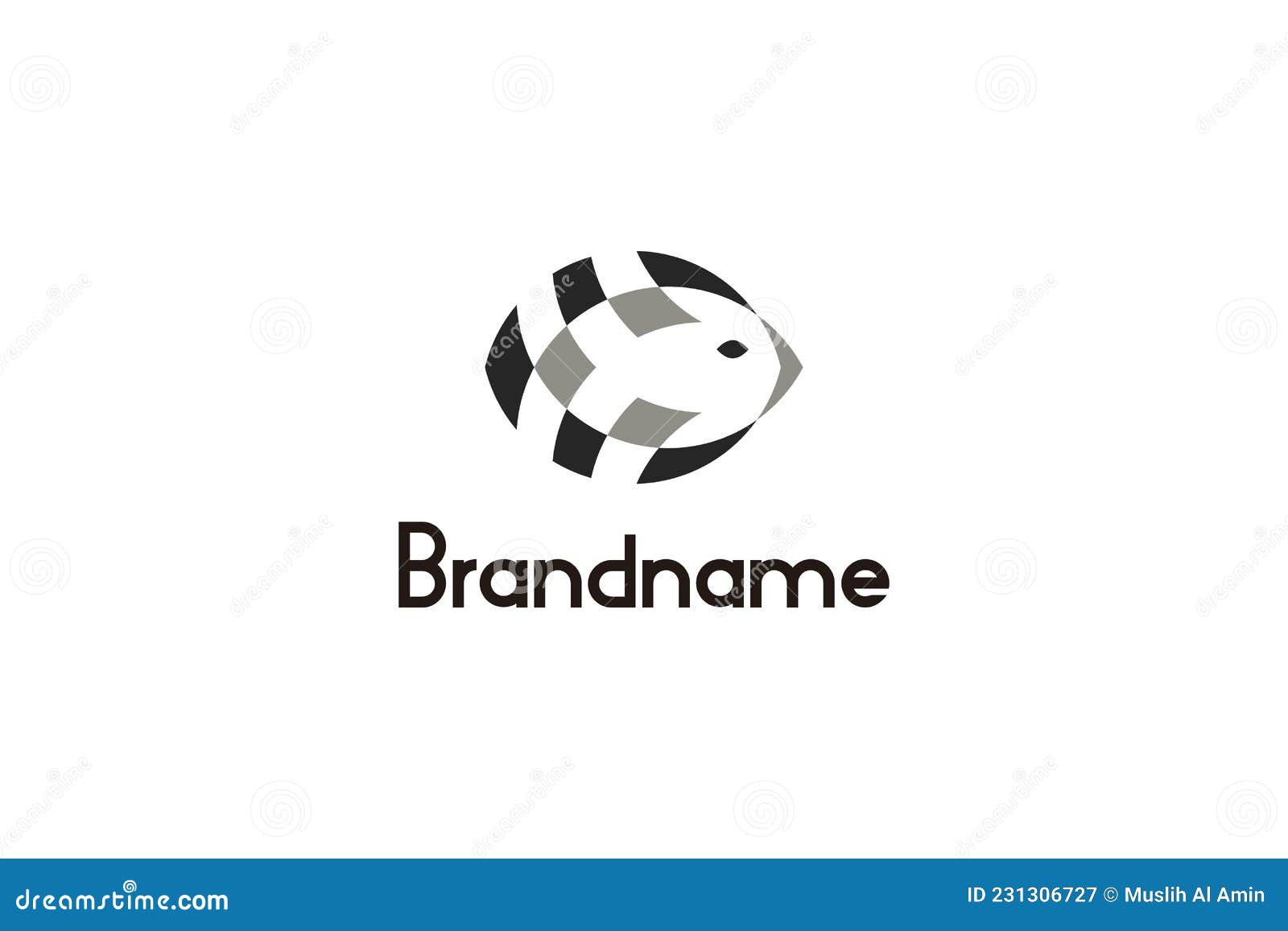 Digital fish logo stock vector. Illustration of oval - 231306727