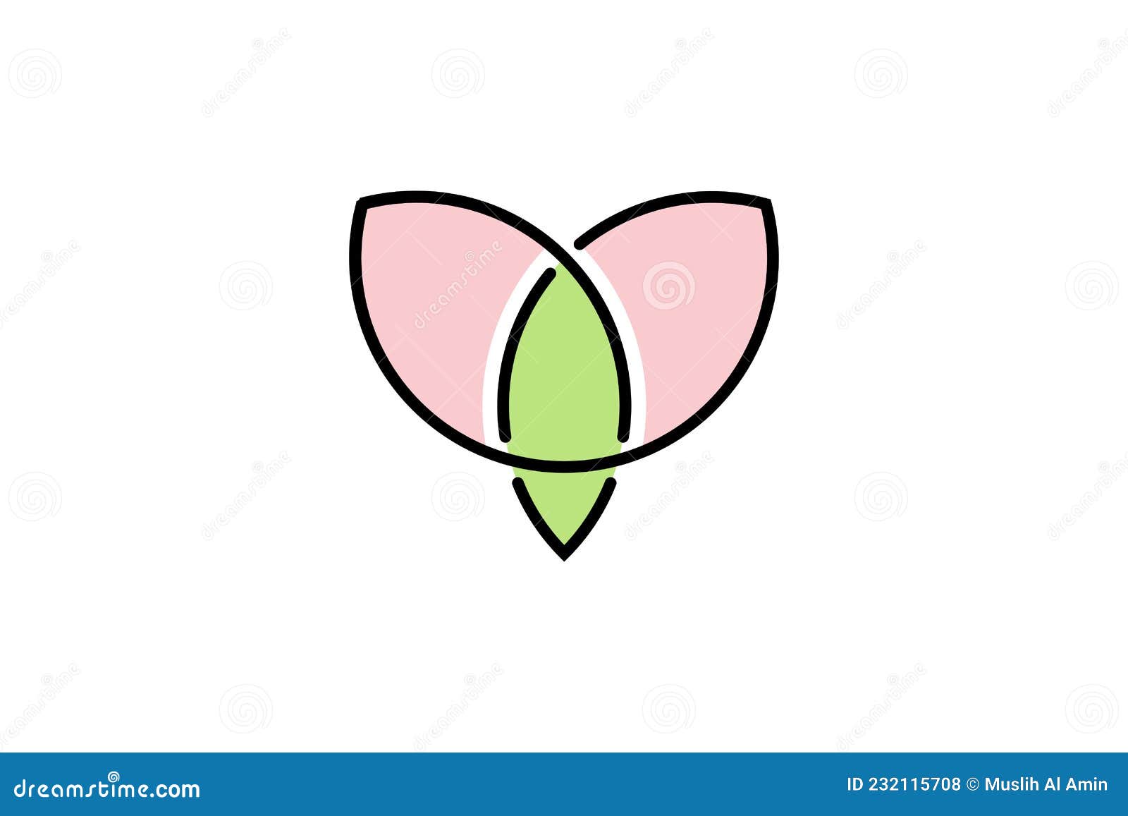 Simple rose logo line art stock vector. Illustration of color - 232115708