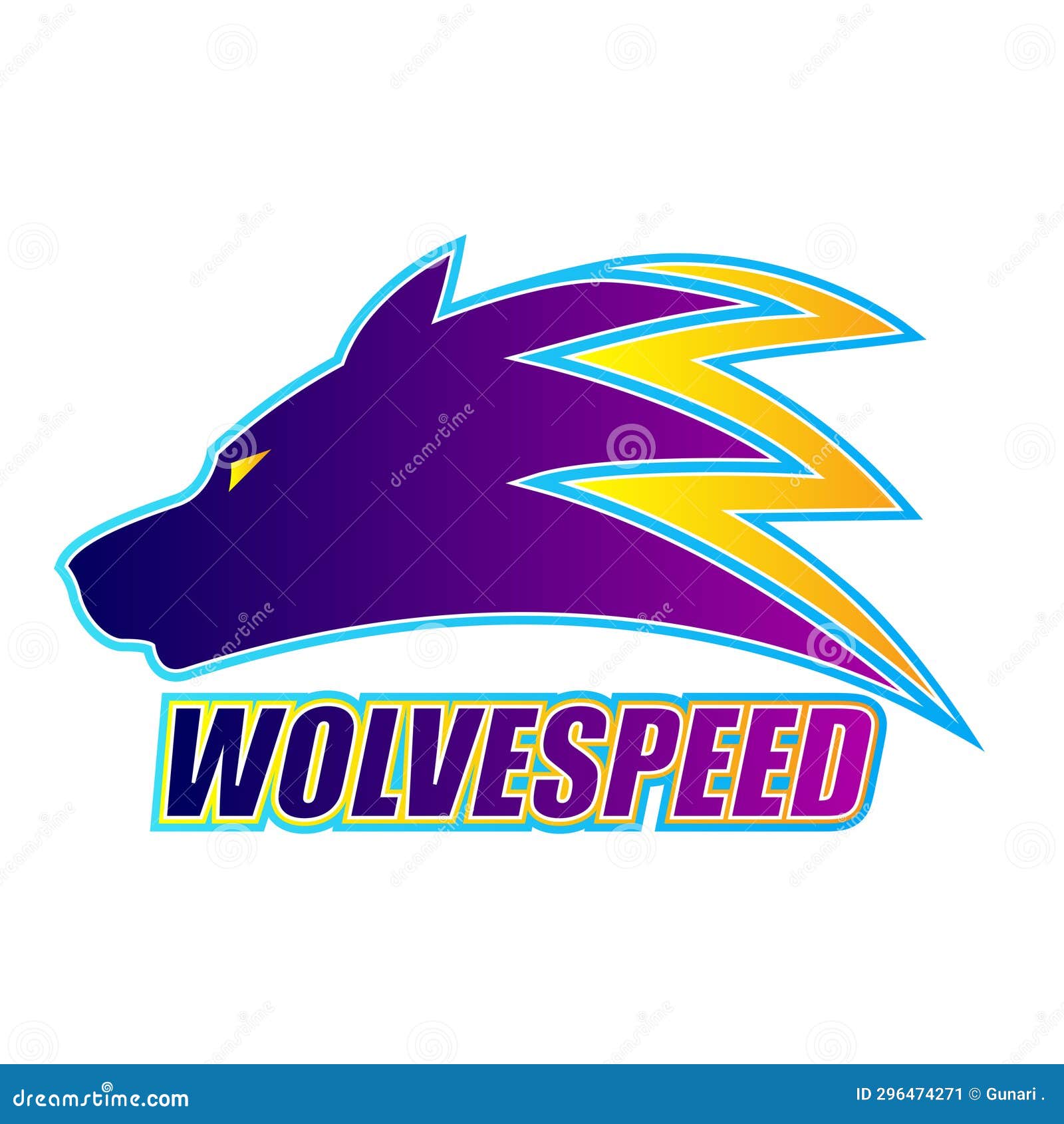 Wolves Speed Mascot Esport Logo Design Stock Vector - Illustration of ...