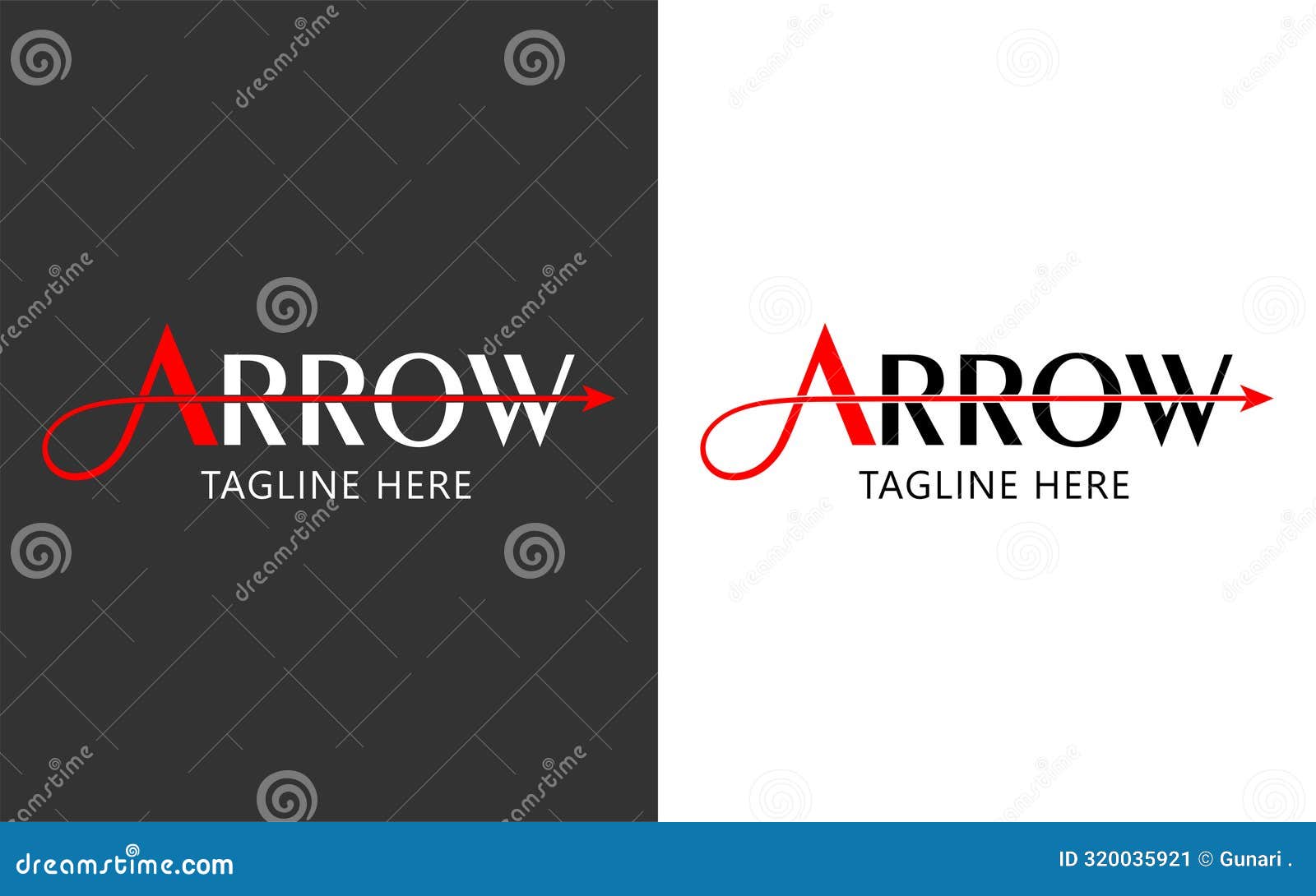 A Logo Design with a Red Arrow Symbol Stock Vector - Illustration of ...