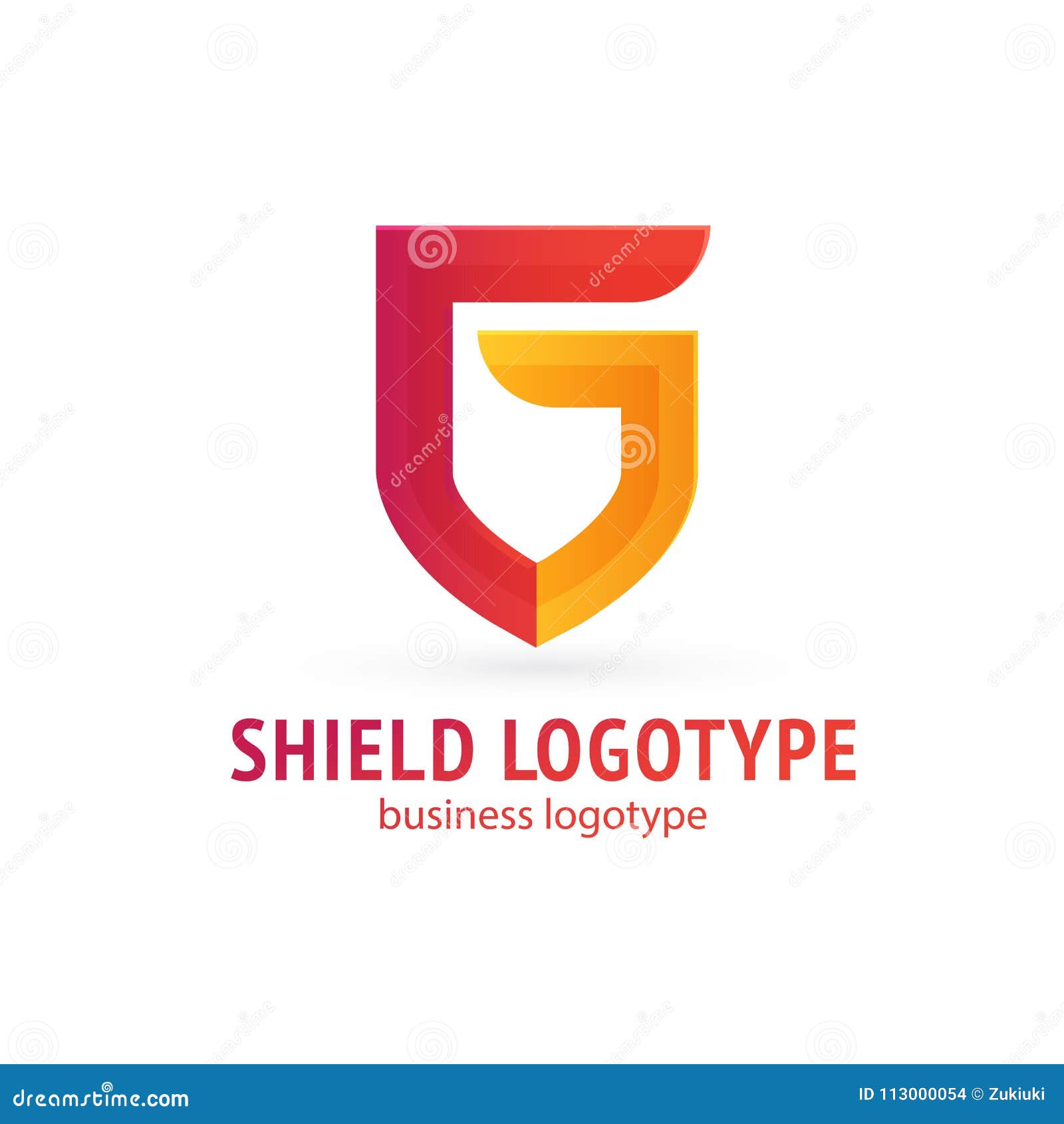 Logo Design Abstract Shield Vector Template Stock Vector - Illustration ...