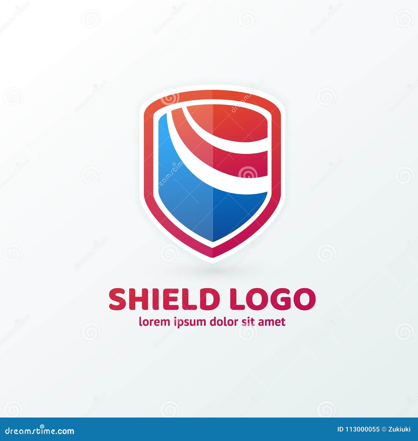Logo Design Abstract Shield Vector Template Stock Vector - Illustration ...