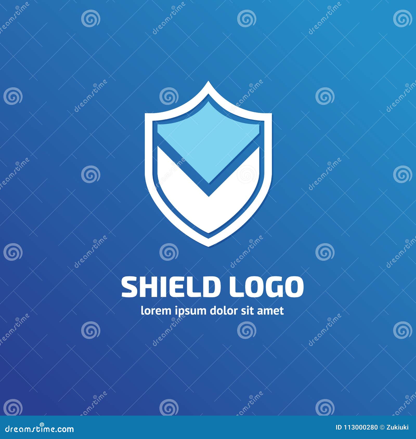 Logo Design Abstract Shield Vector Template Stock Vector - Illustration ...