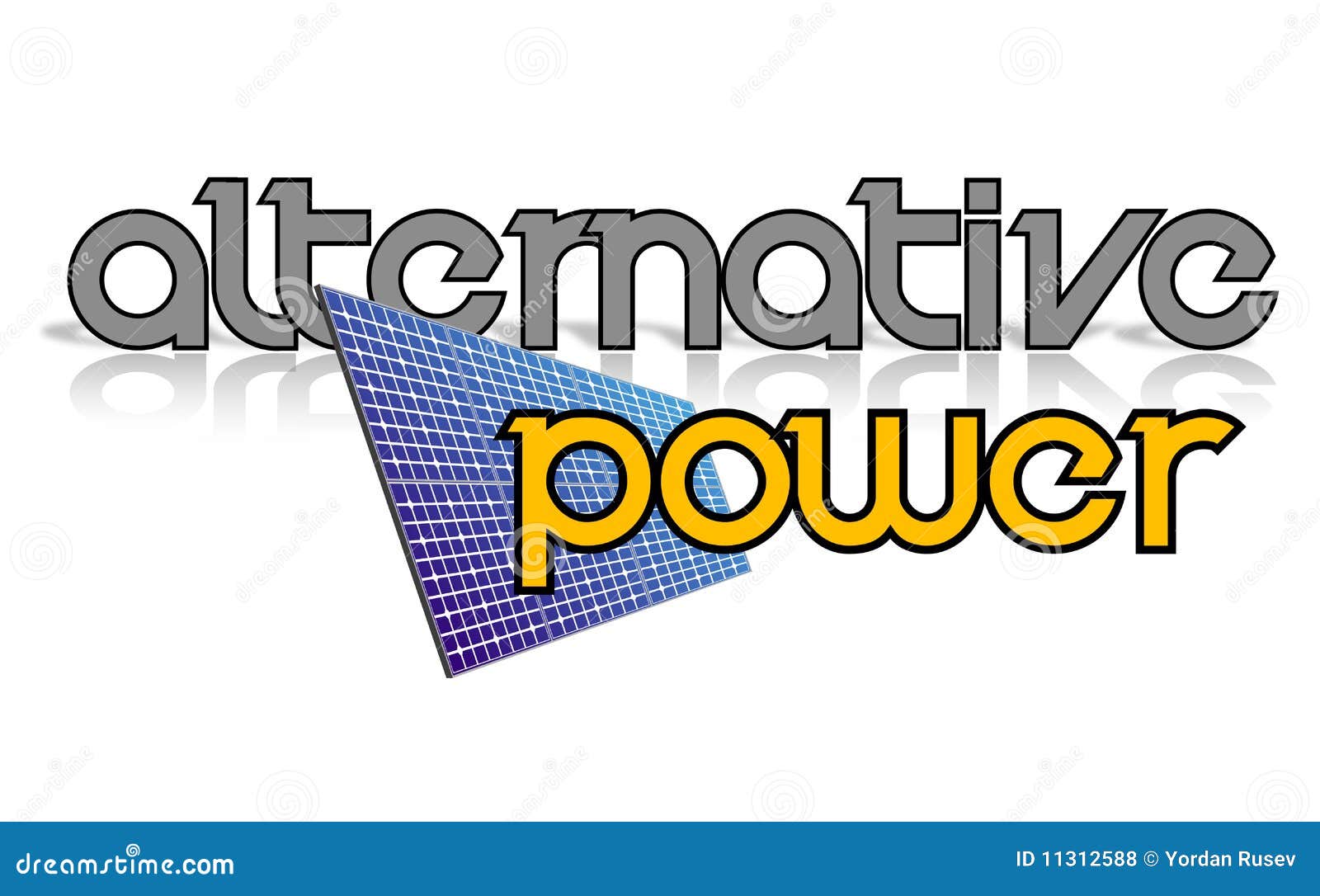 Logo Design. Alternative Power Sign, Solar Panel Stock Illustration ...
