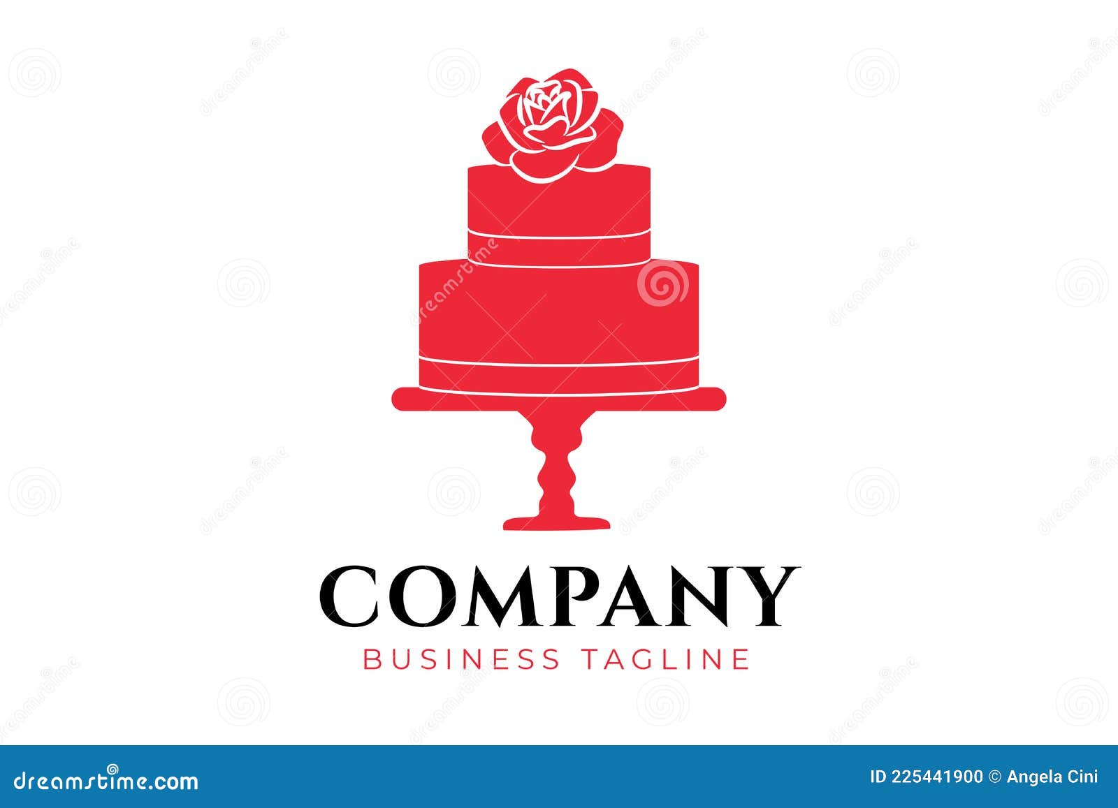 Logo-Design Aus Rotem Kuchen Vektor Abbildung - Illustration von ...