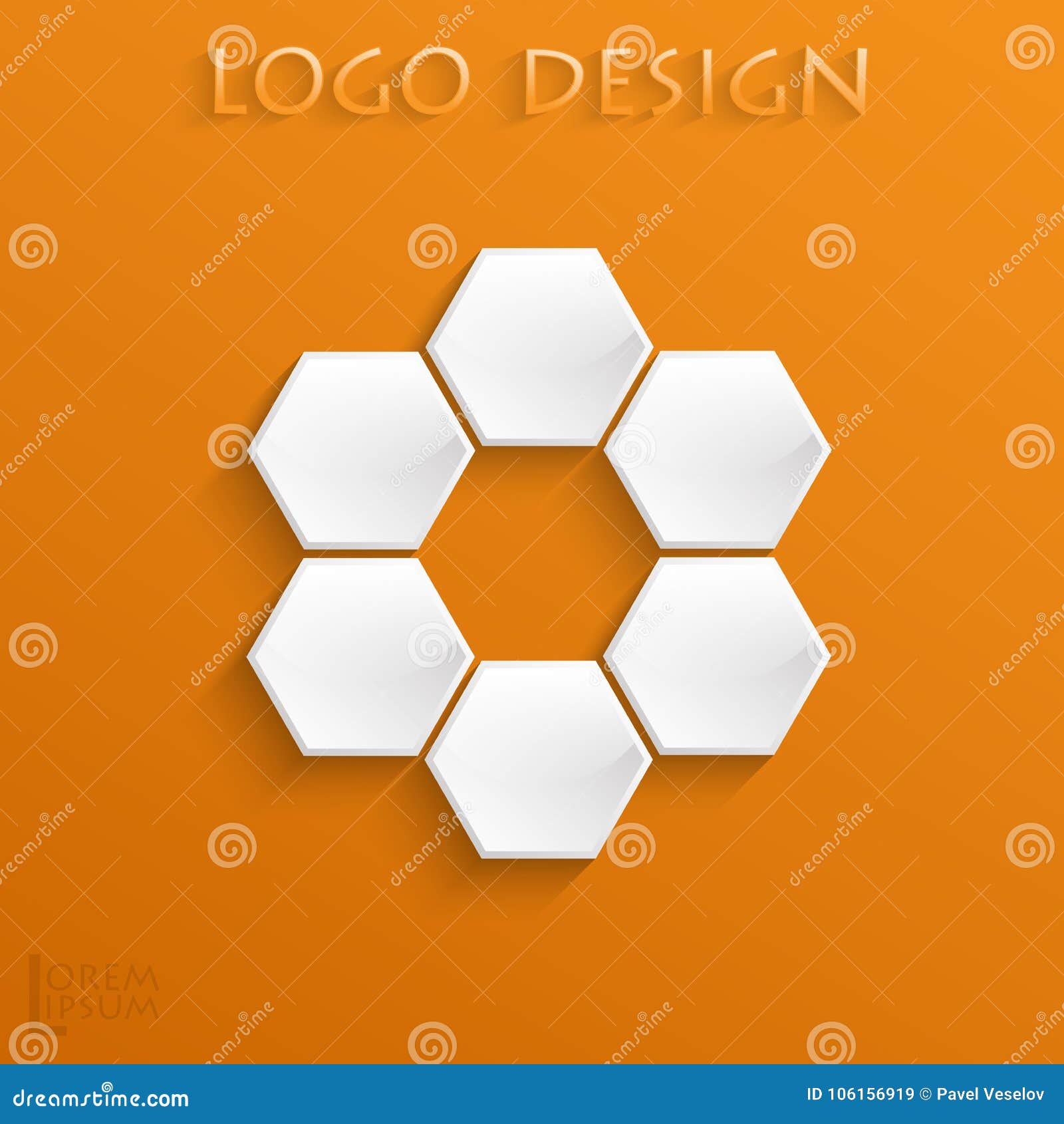Logo Design Based on Hexagons Stock Vector - Illustration of hexagonal ...
