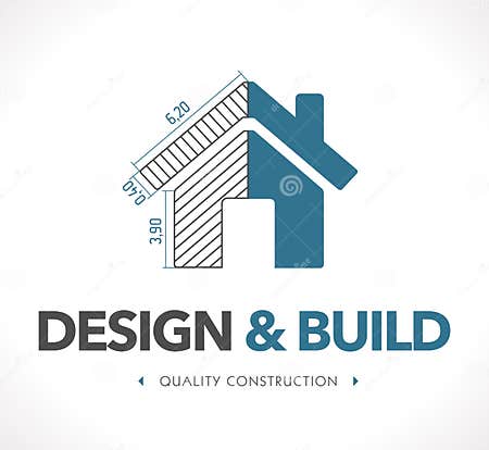 Logo - design and build stock vector. Illustration of design - 47559116