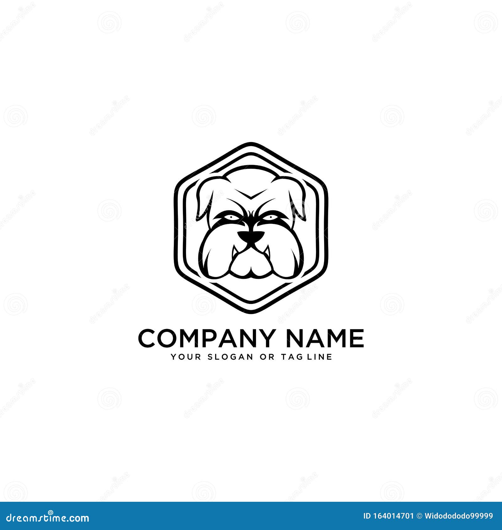 Logo Design Bulldog Vector Template Stock Vector - Illustration of ...
