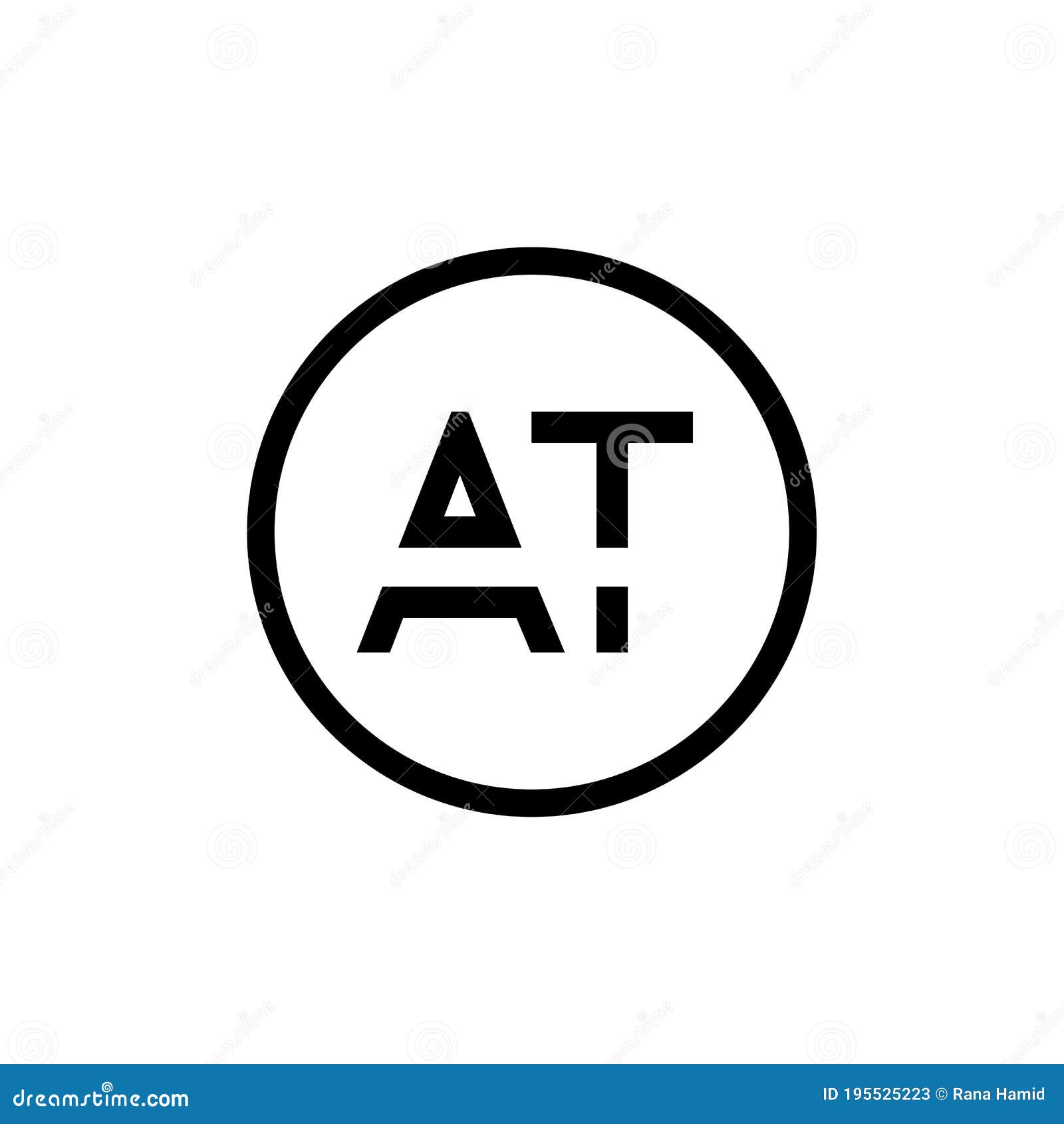 At Logo Design Business Typography Vector Template. Creative Linked ...