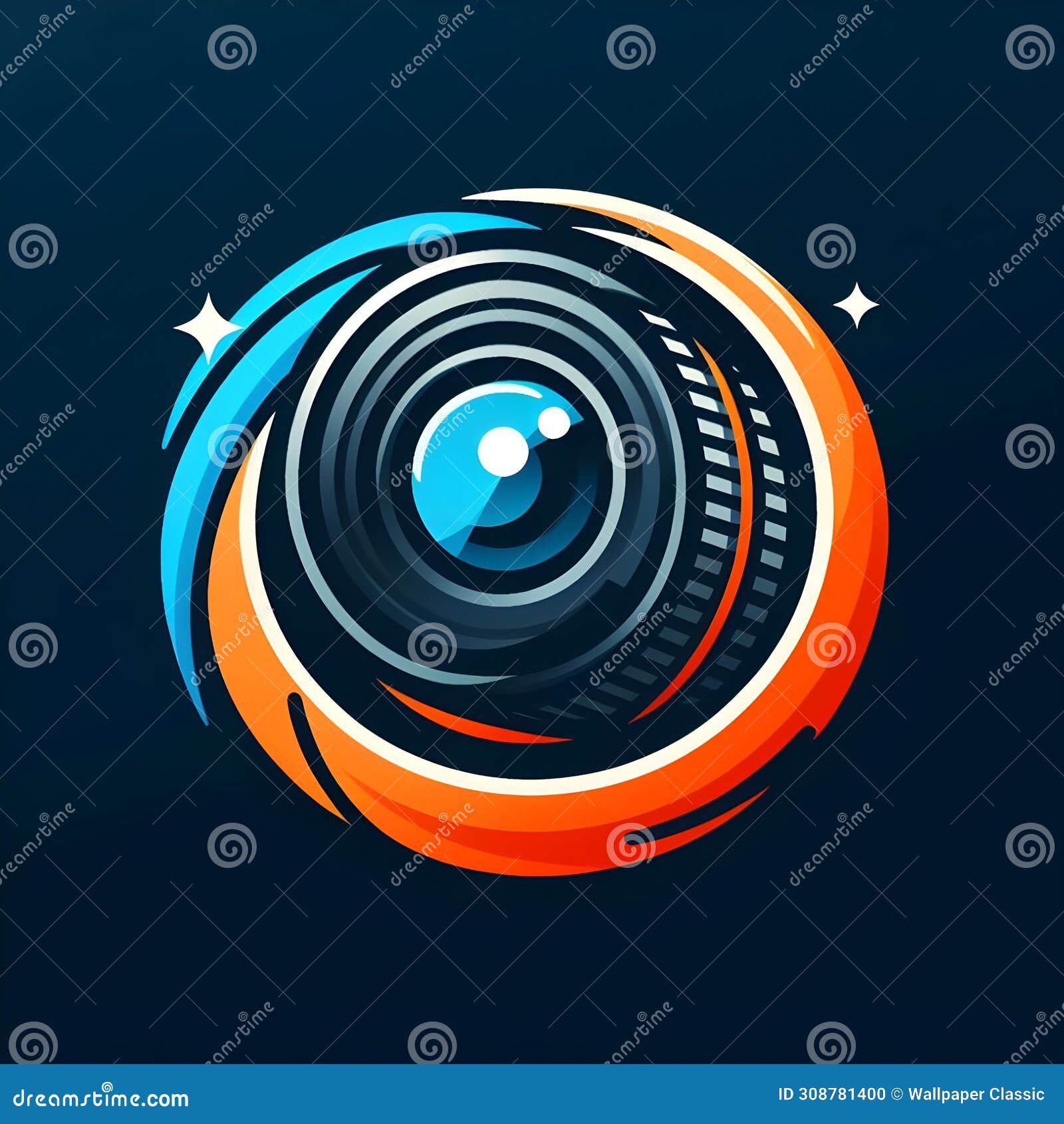 Logo Design Camera Lens Colourful Vector Ai Generator Stock ...