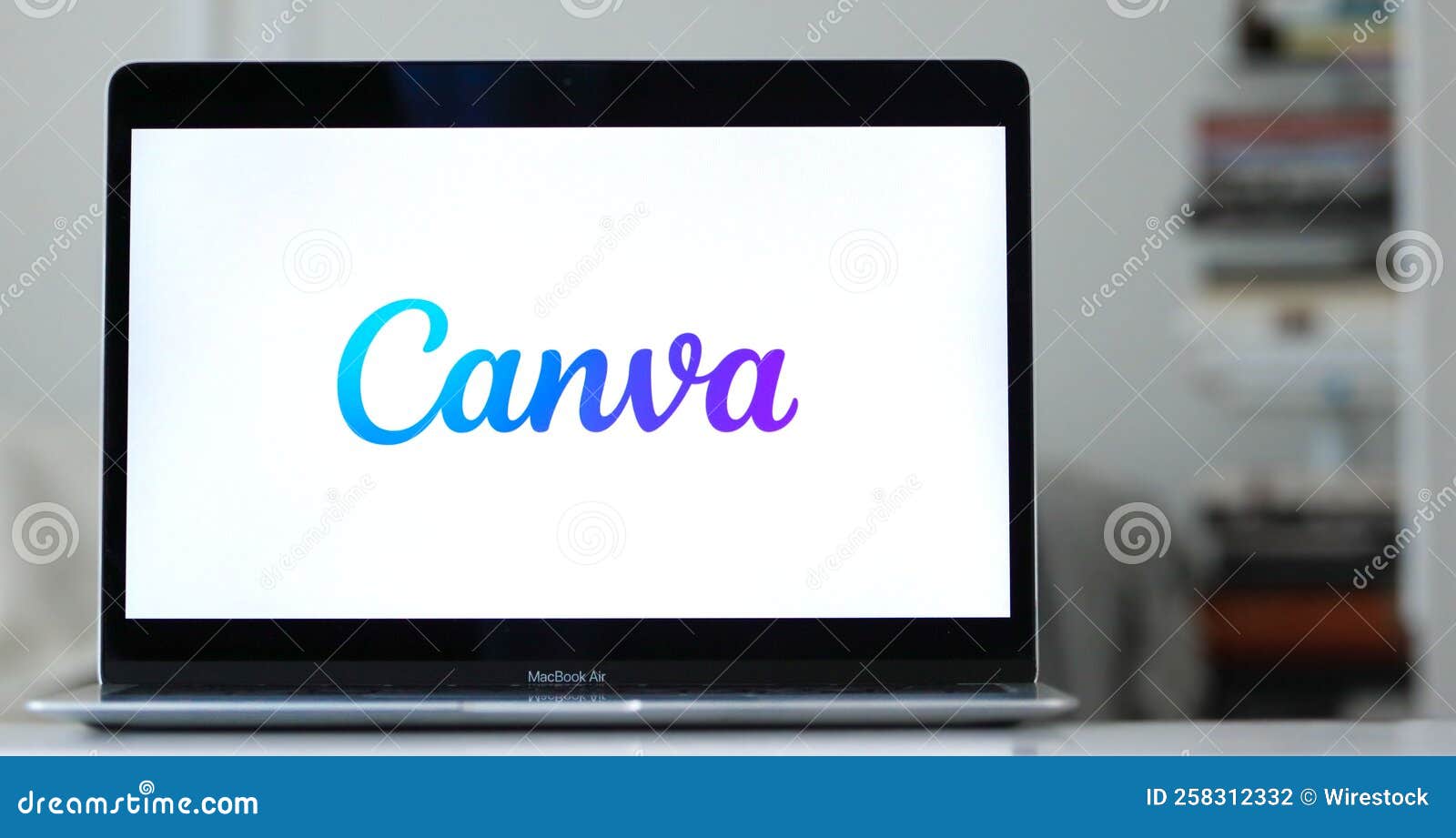Logo Design of Canva on a Laptop Screen in Blurred Background Editorial ...