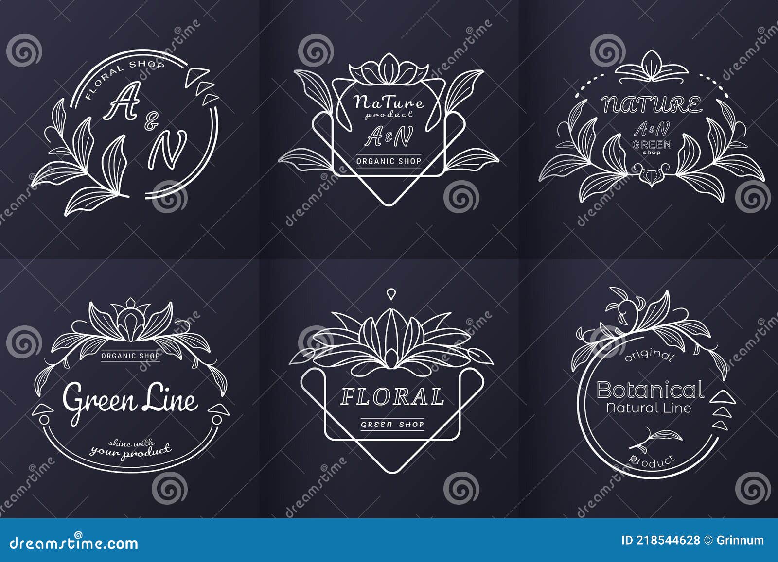Logos, Logotypes For Different Uses. Flat Shape Logo Template Vector ...