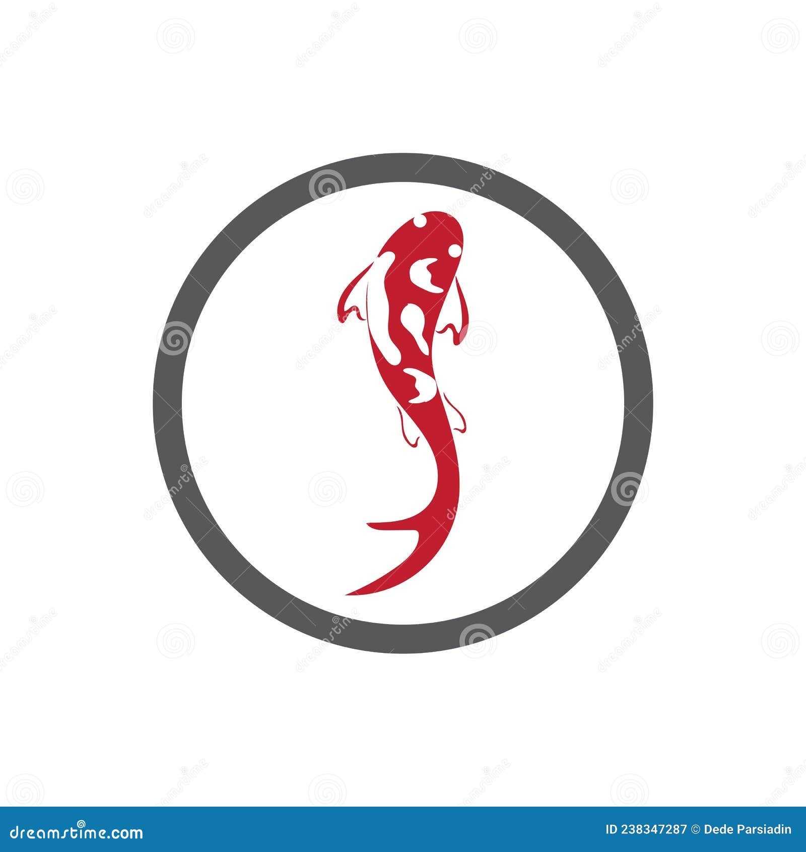 Logo Design Concept of Koi Fish Stock Vector - Illustration of circle ...
