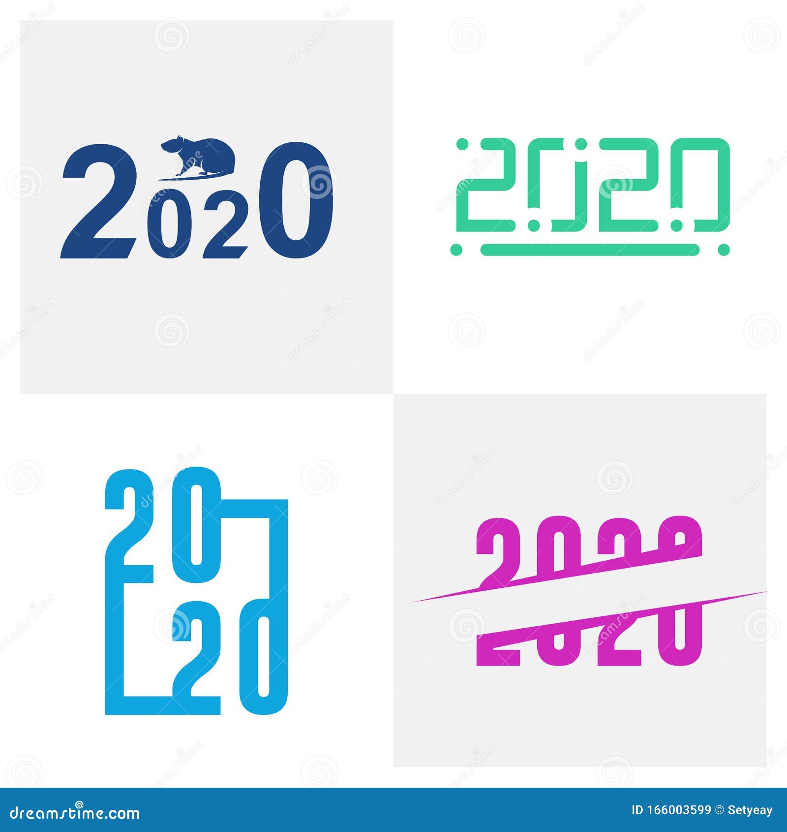 2020 Logo Design Concept Vector Template, Icon Symbol, Illustration ...