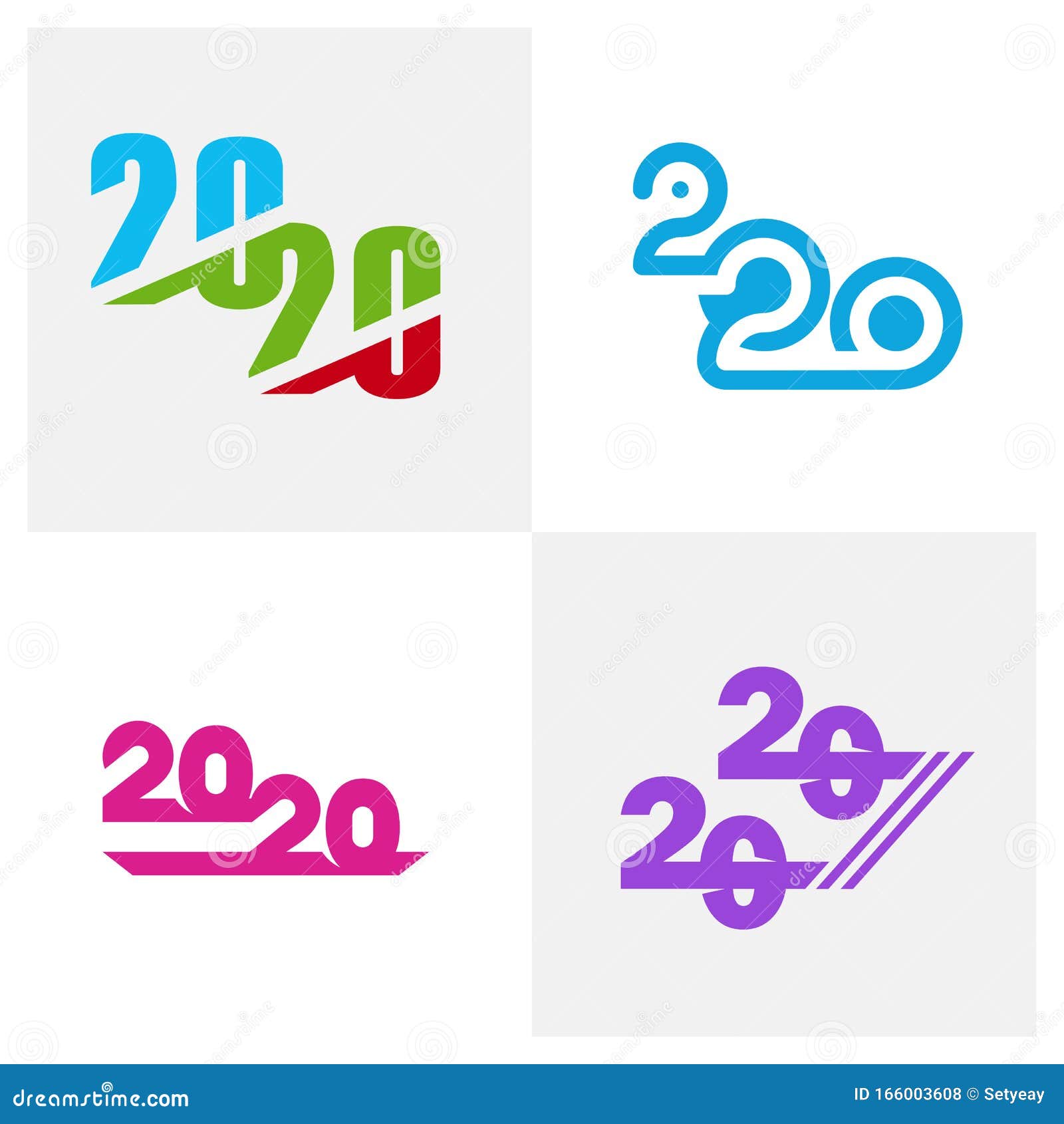 2020 Logo Design Concept Vector Template, Icon Symbol, Illustration ...