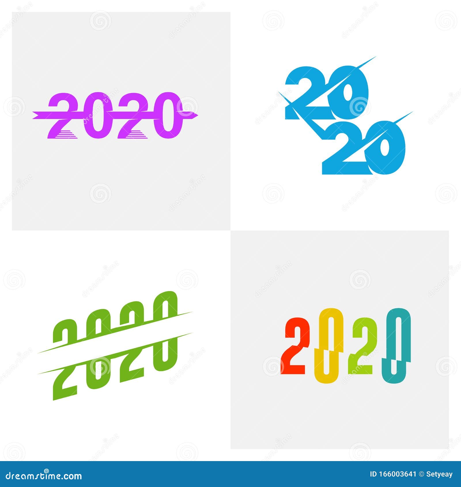 2020 Logo Design Concept Vector Template, Icon Symbol, Illustration ...