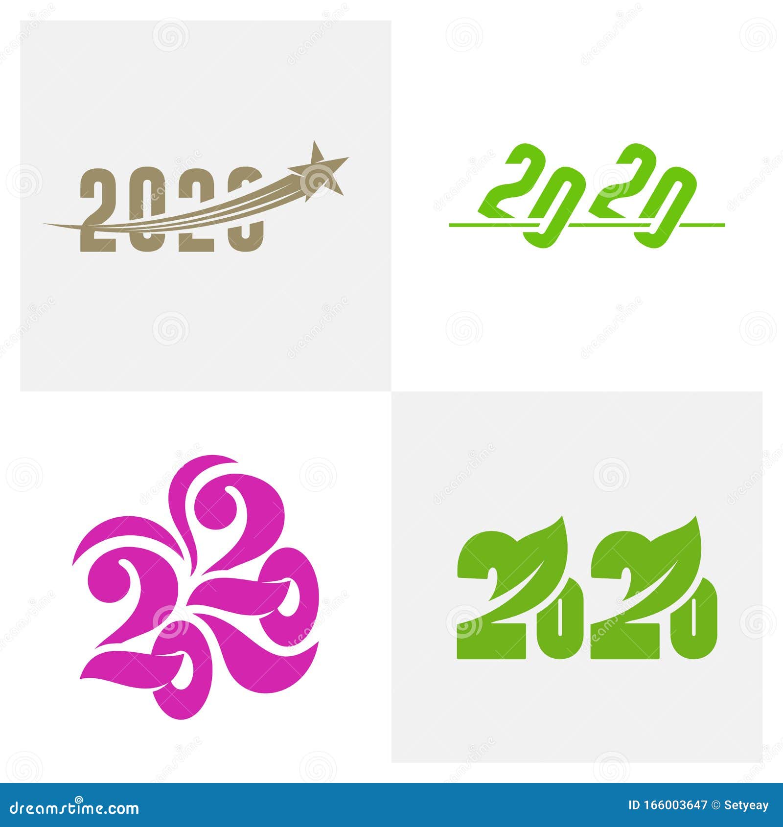 2020 Logo Design Concept Vector Template, Icon Symbol, Illustration ...