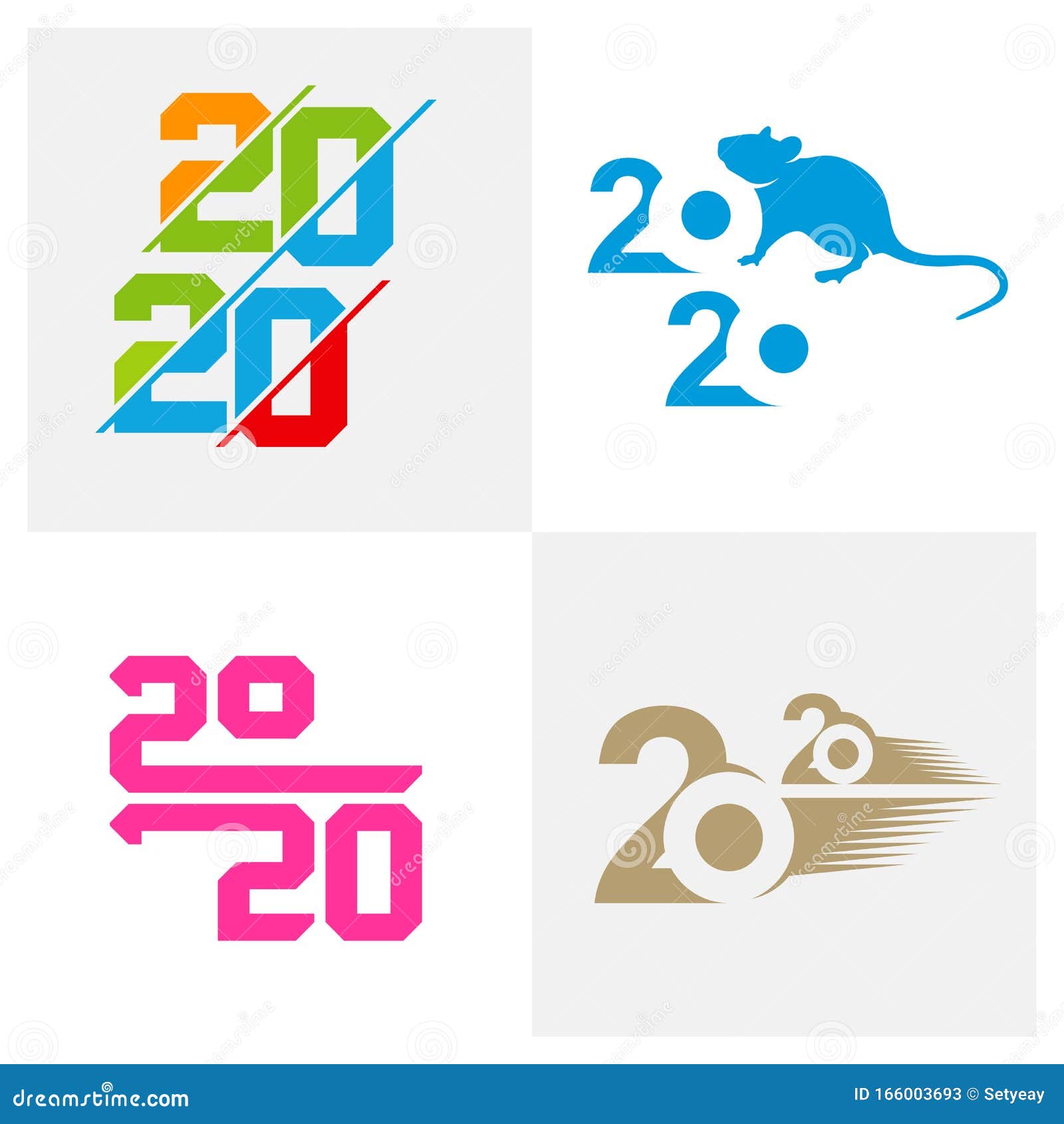 2020 Logo Design Concept Vector Template, Icon Symbol, Illustration ...