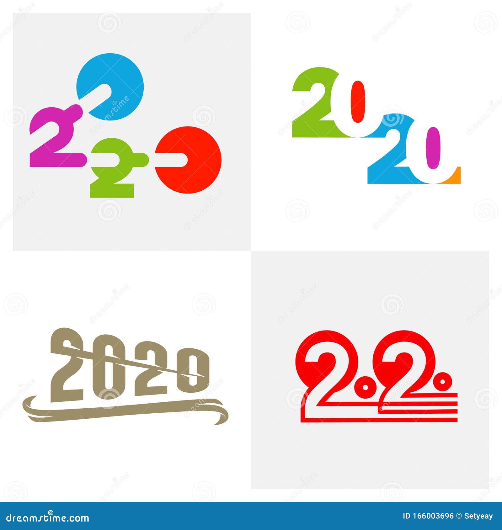 2020 Logo Design Concept Vector Template, Icon Symbol, Illustration ...