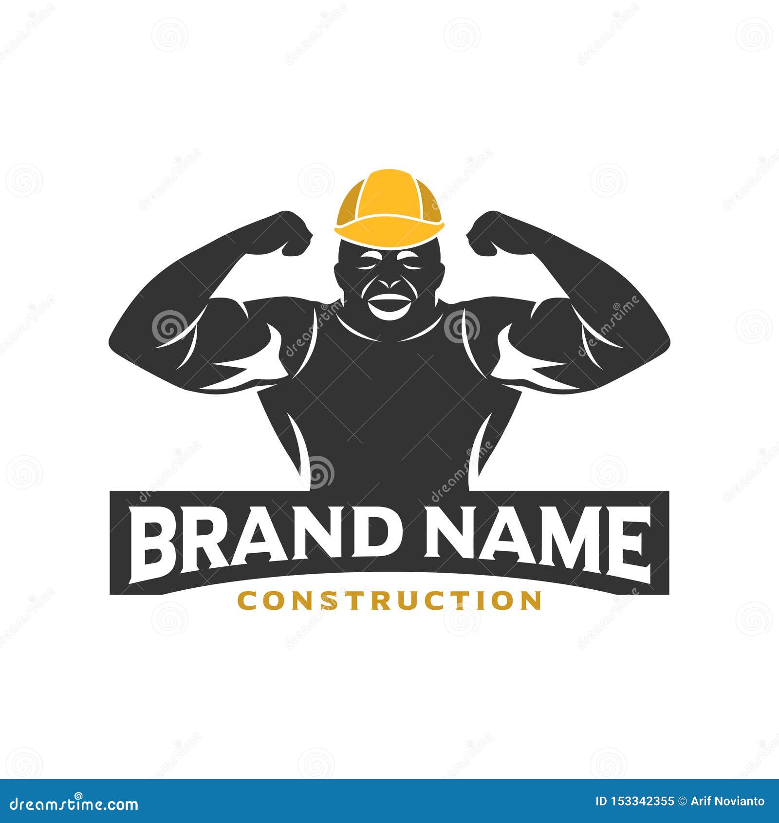Logo Design of Construction Workers Stock Illustration - Illustration ...