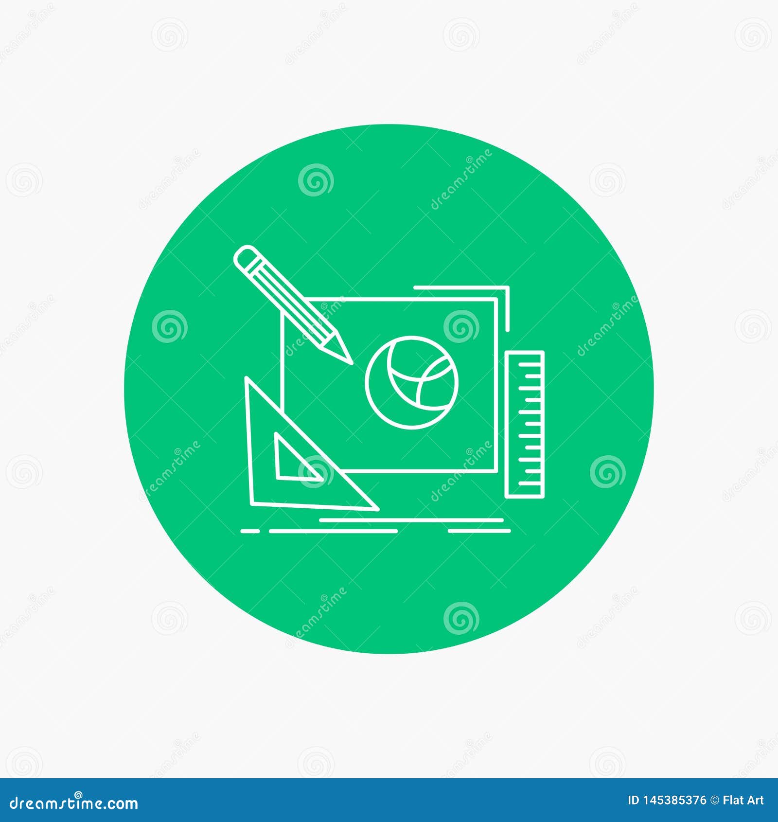 Logo, Design, Creative, Idea, Design Process White Line Icon in Circle ...