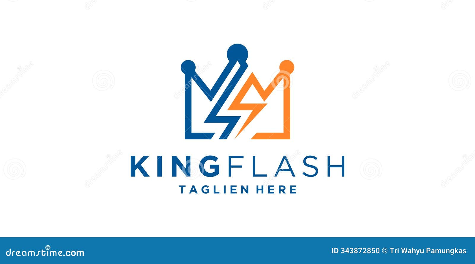 Logo Design Crown and Lightning, King, Flash, Voltage, Logo Design ...