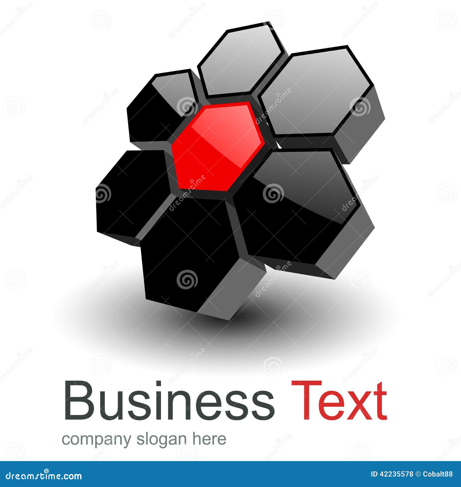 Logo design stock vector. Illustration of abstract, hexagons - 42235578
