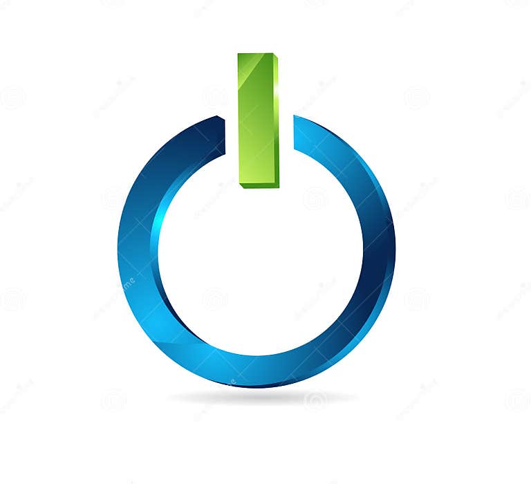 Logo Design 3D Power Button Stock Vector - Illustration of icon ...