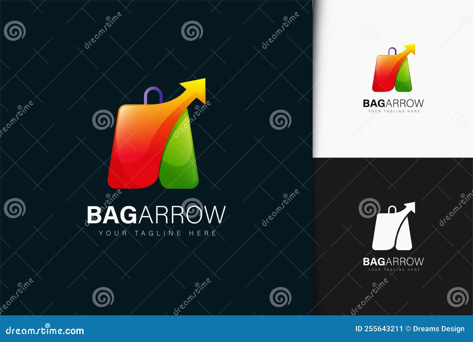 Logo-Design Der Tasche Mit Verlauf Vektor Abbildung - Illustration von ...