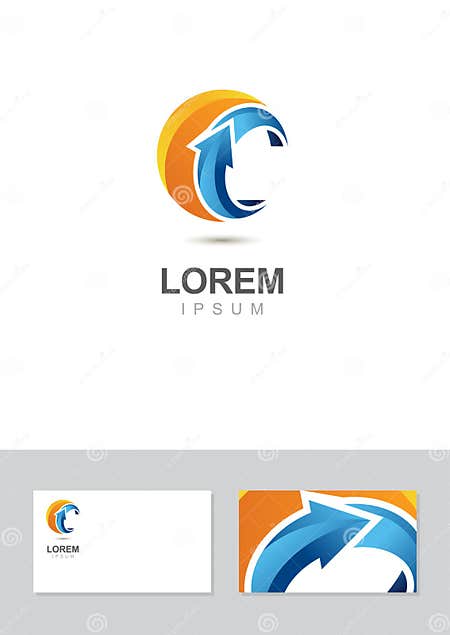 Logo Design Element with Business Card Template Stock Vector ...