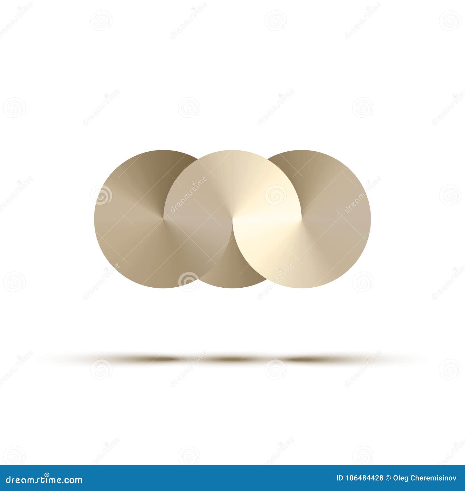 Logo Design Element. Vector Abstract Metal Circles. Stock Vector ...