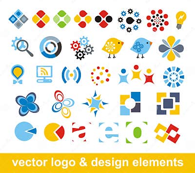 Logo and design elements stock vector. Illustration of black - 16558734
