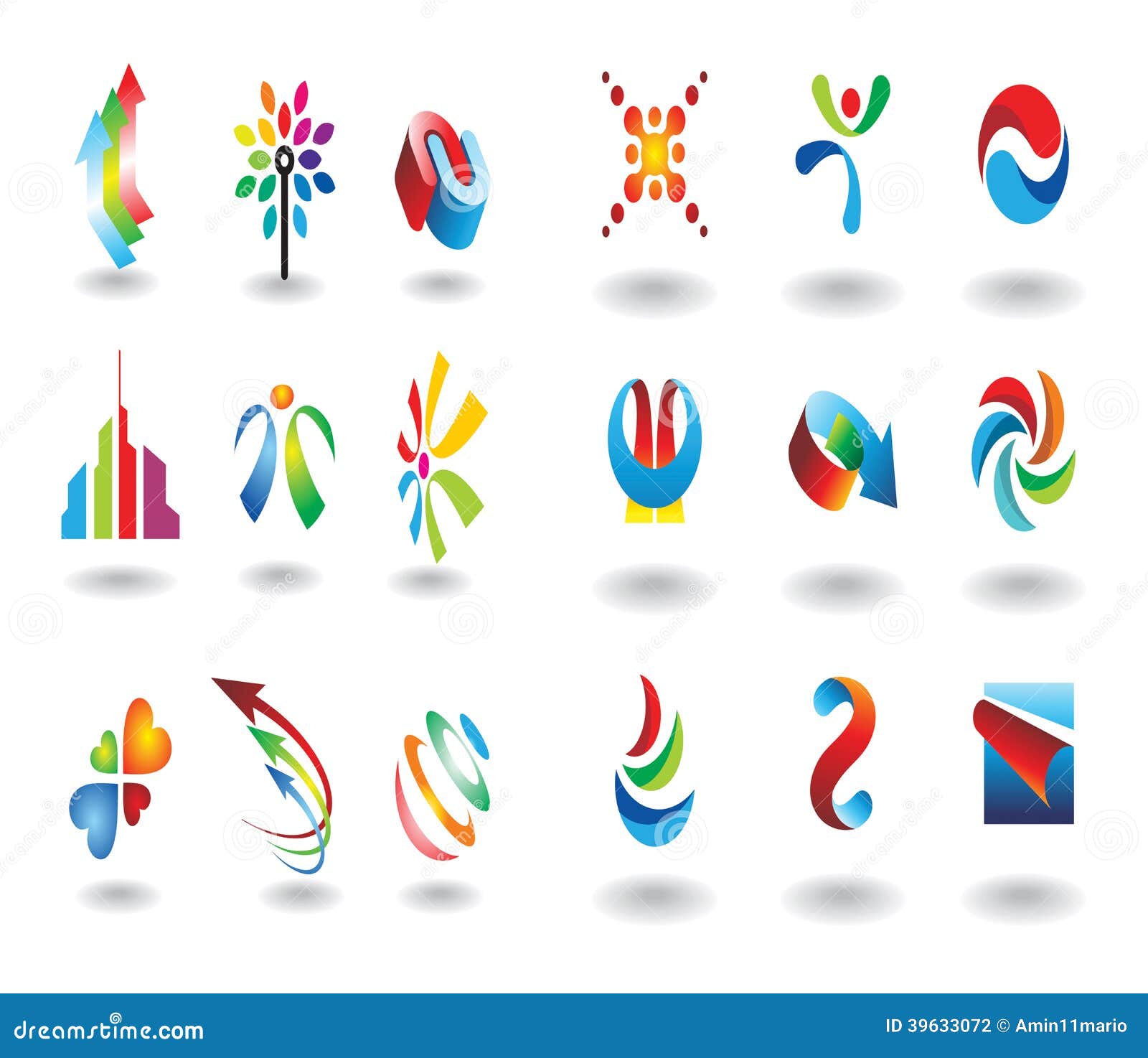 Logo design elements set stock illustration. Illustration of logotype ...