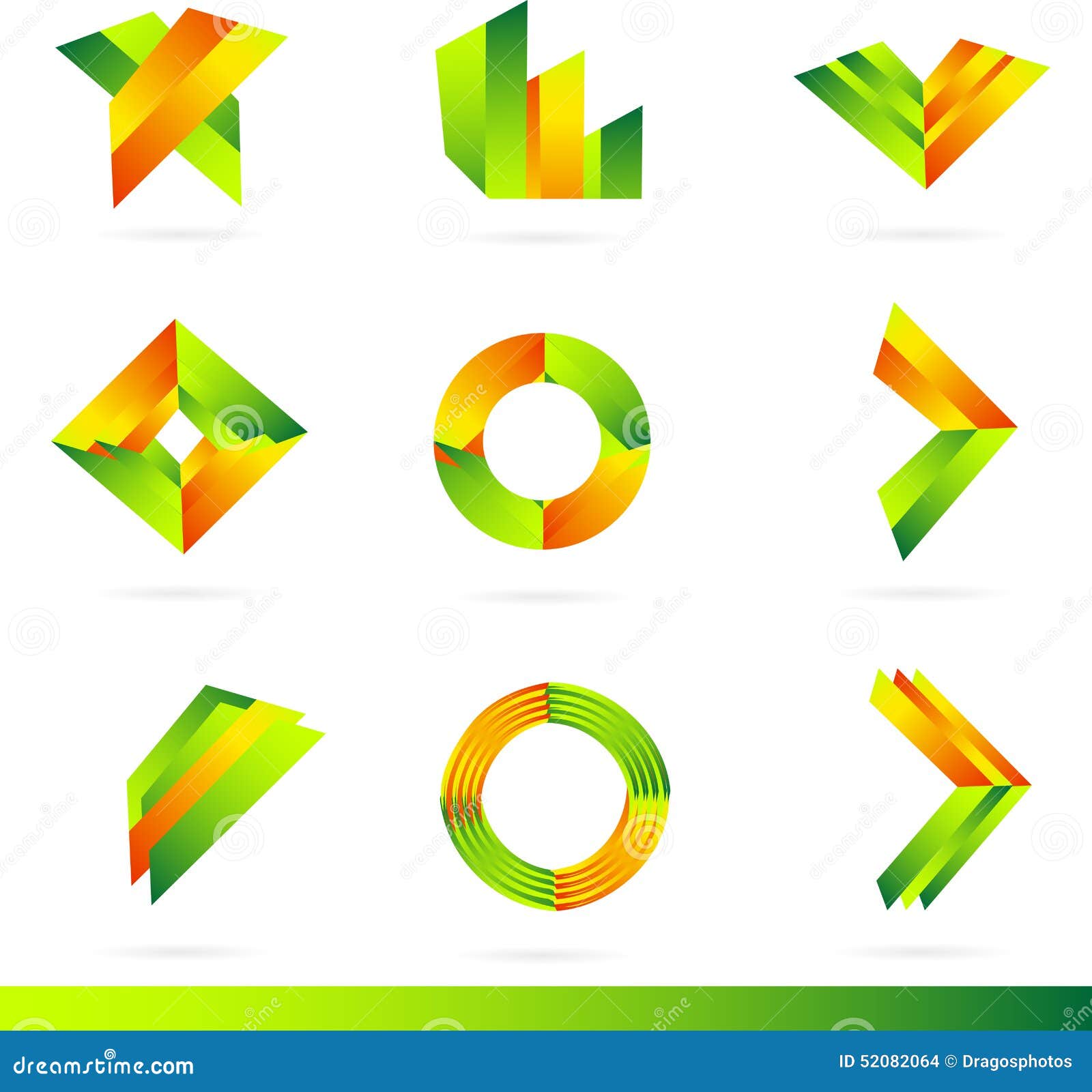 Logo design elements set stock vector. Illustration of chart - 52082064