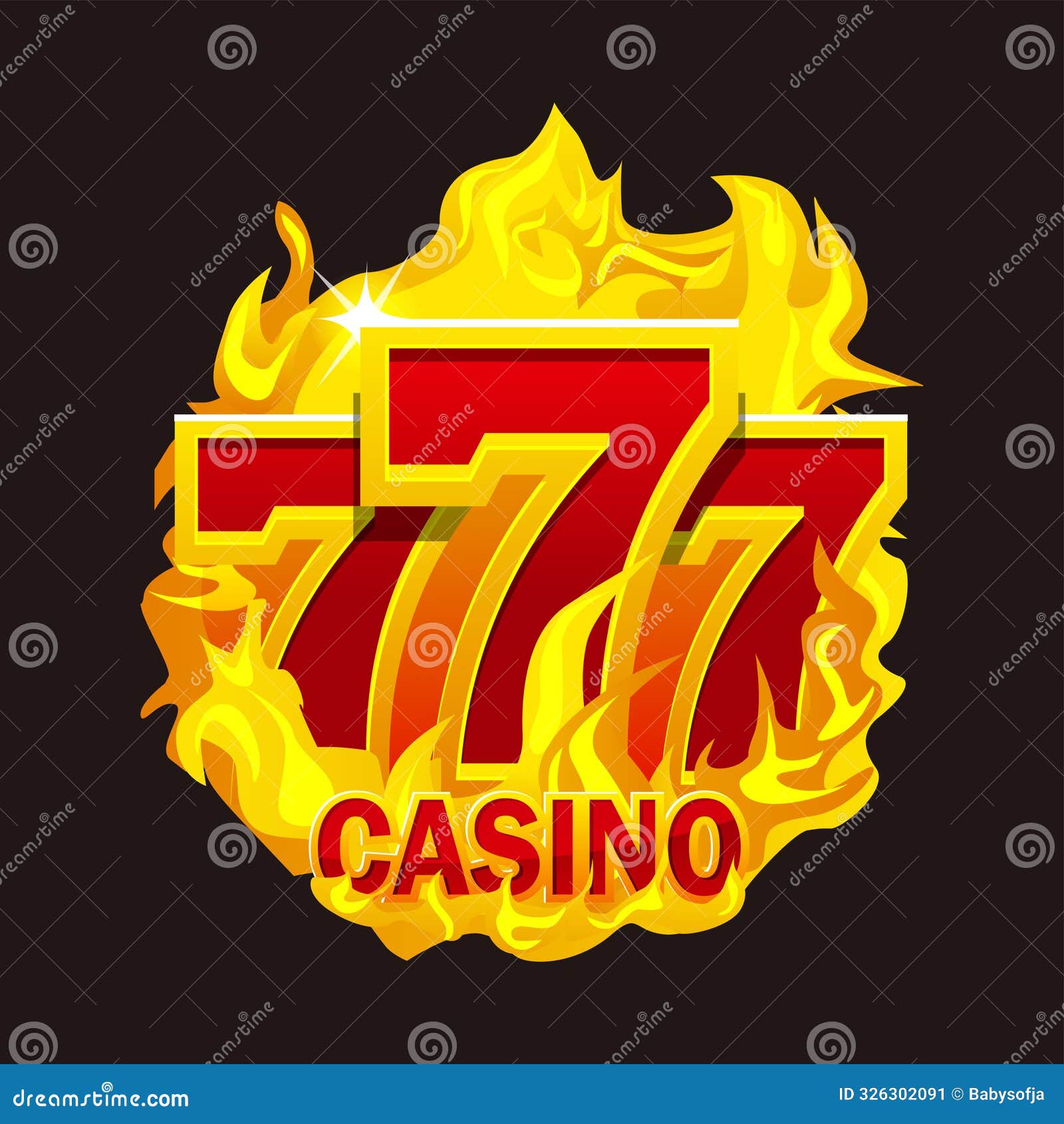 777 Logo Design Elements Symbol. Fire Casino Concept. Hot 777 Stock ...
