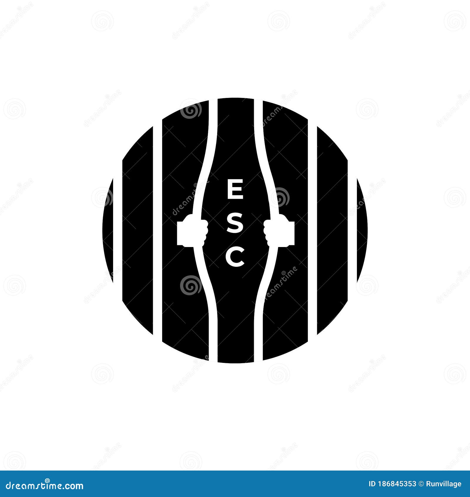 Logo design about escape stock vector. Illustration of help - 186845353