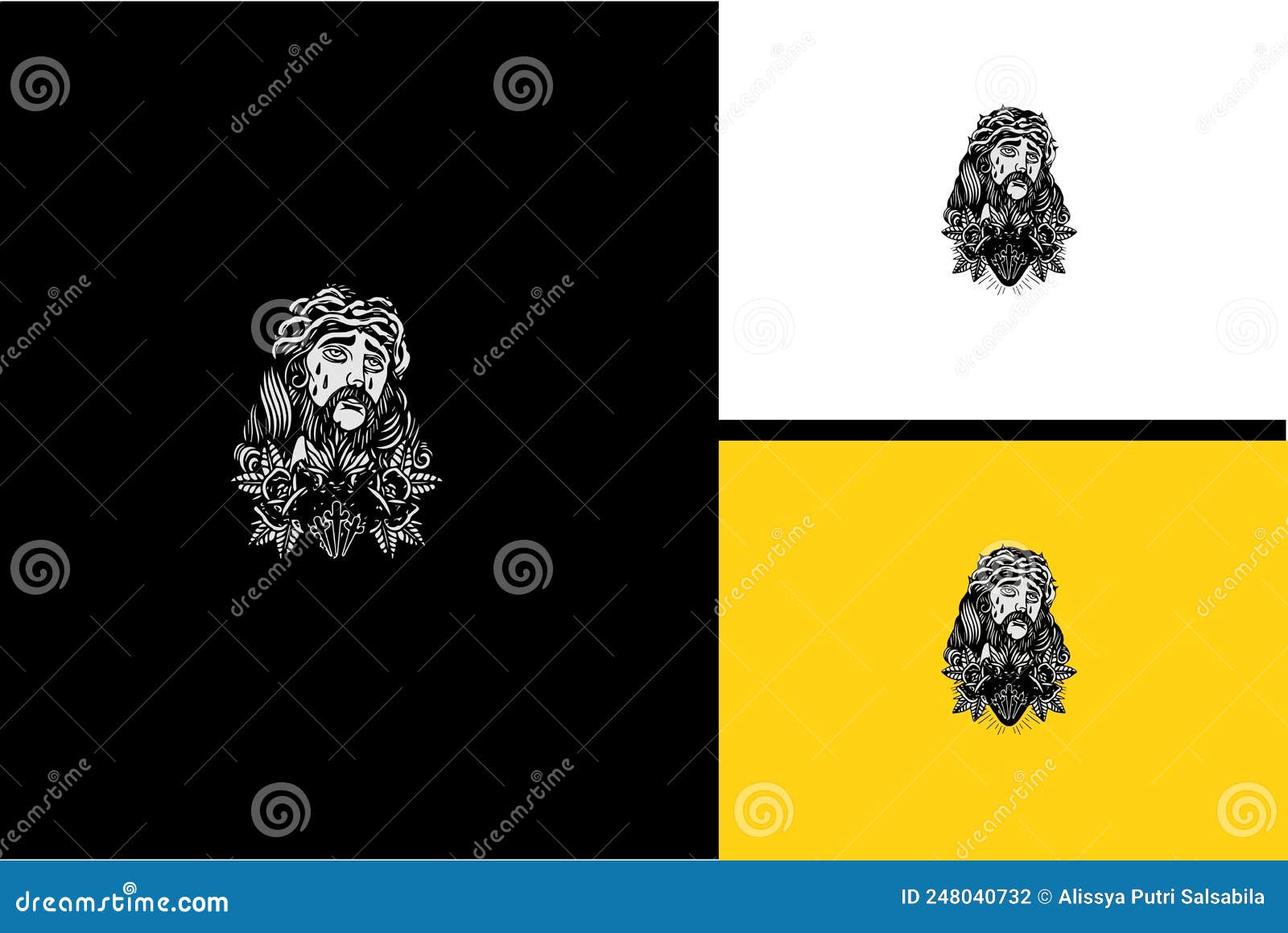 Logo Design of Face Man Vector Black and White Stock Vector ...