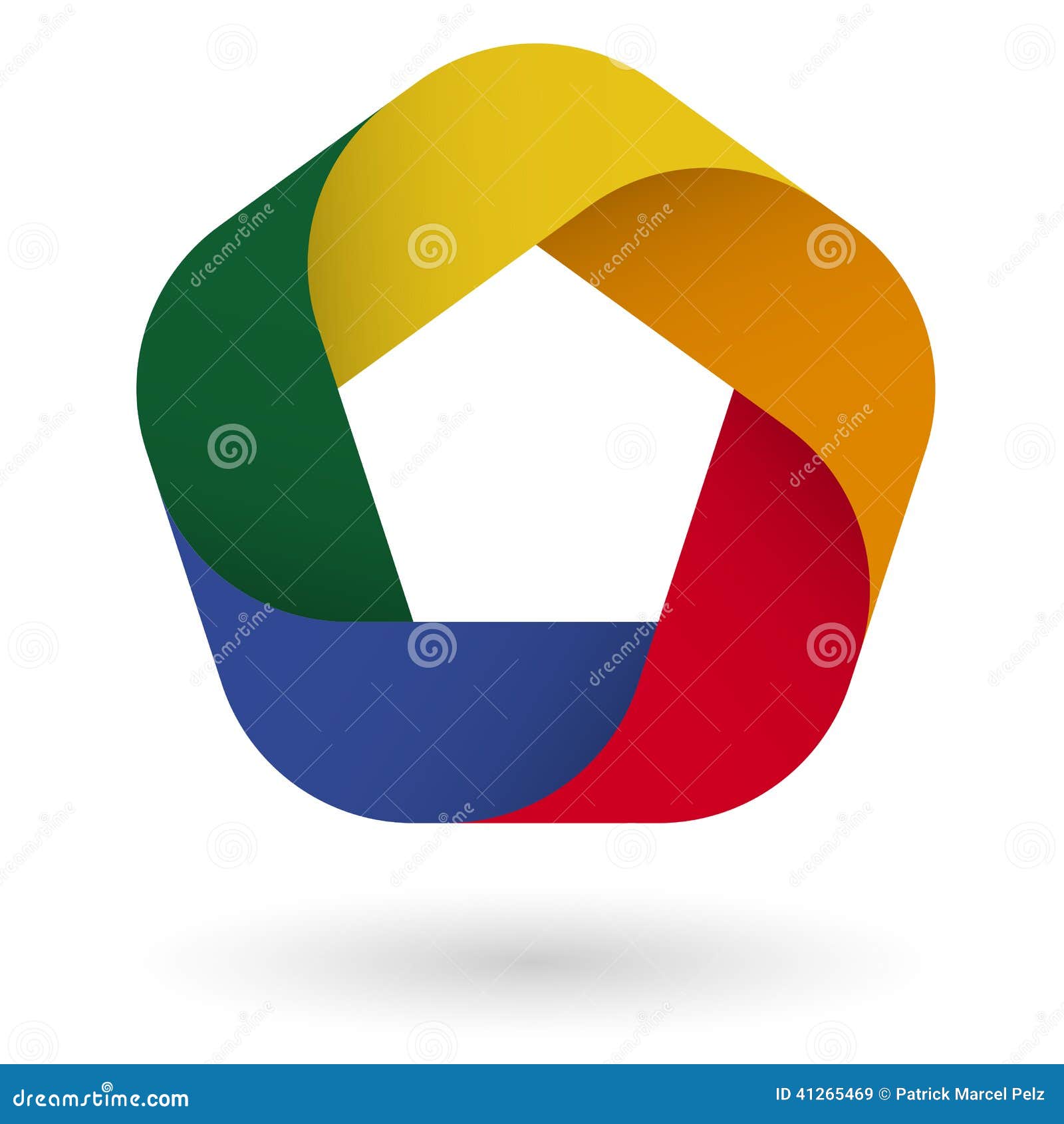 Logo design in five colors stock vector. Illustration of isolated ...