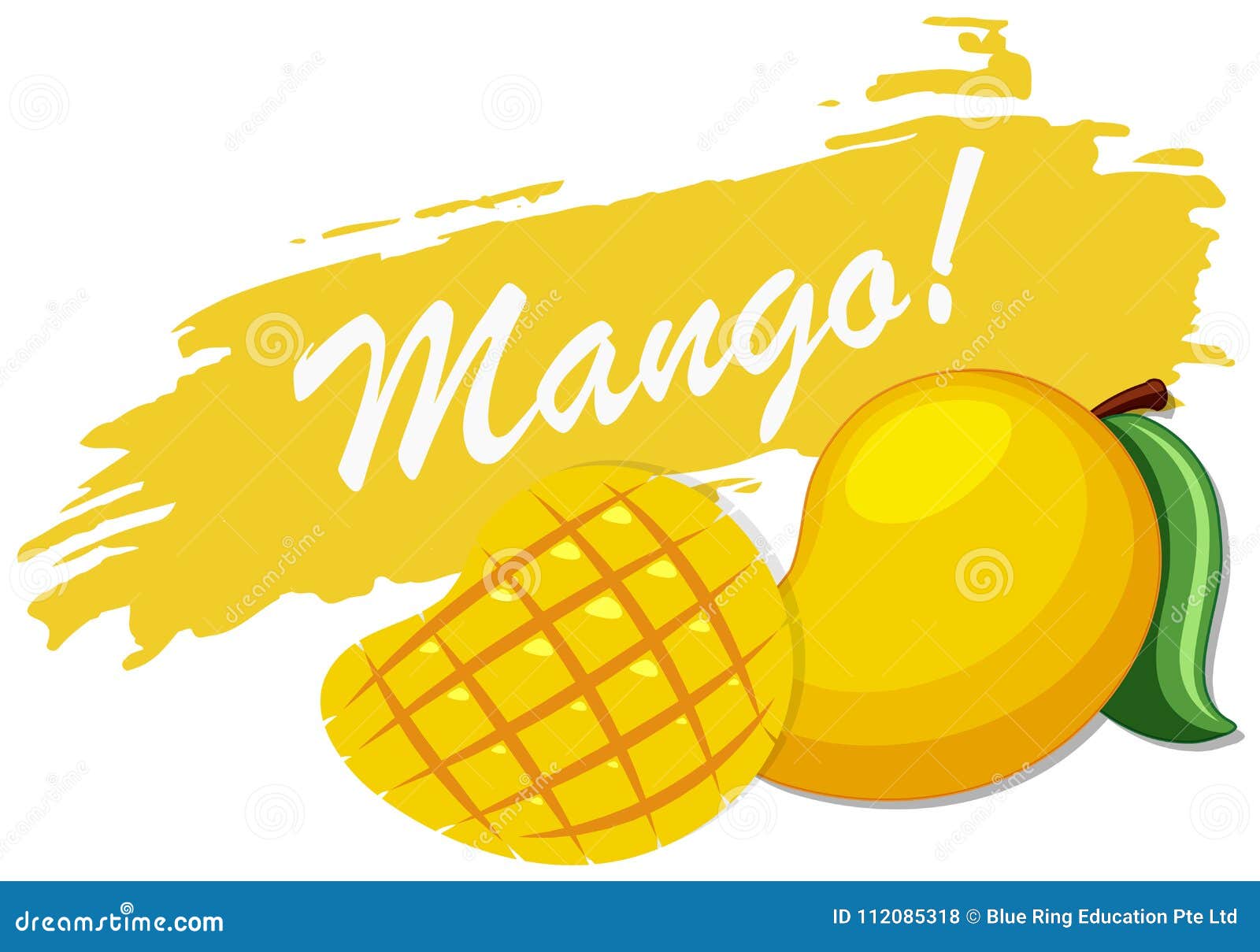 Logo Design with Fresh Mango Stock Vector - Illustration of clipart ...