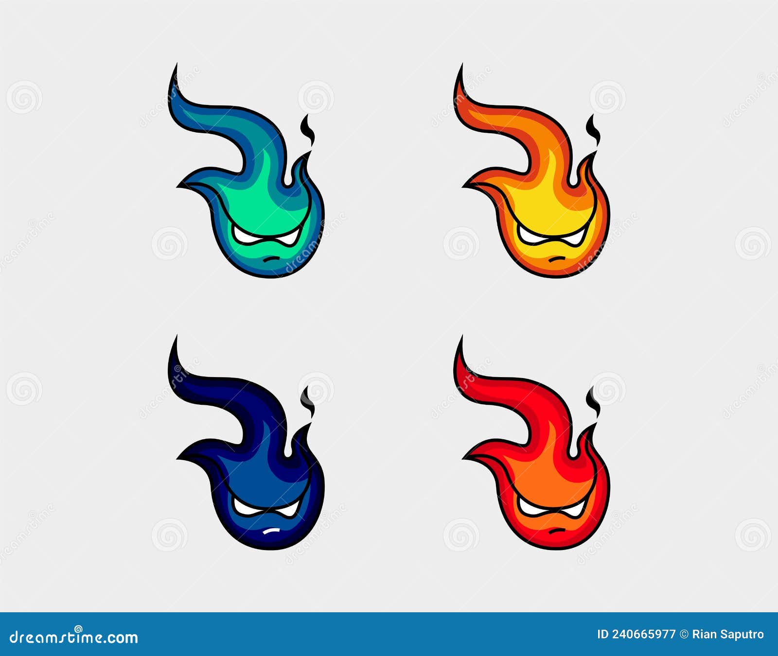 Logo Design with Glasses Face Concept and Burning Head Stock Vector ...