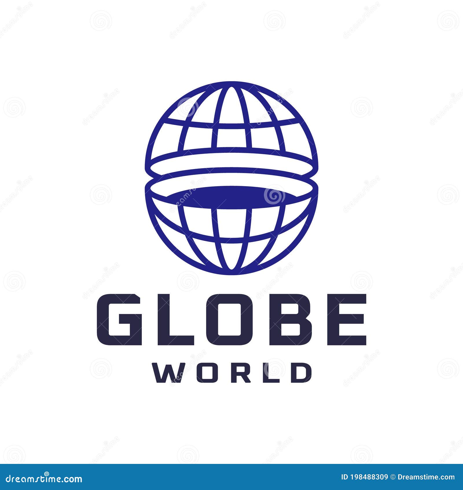 Logo Design for a Global Map of the World Stock Vector - Illustration ...