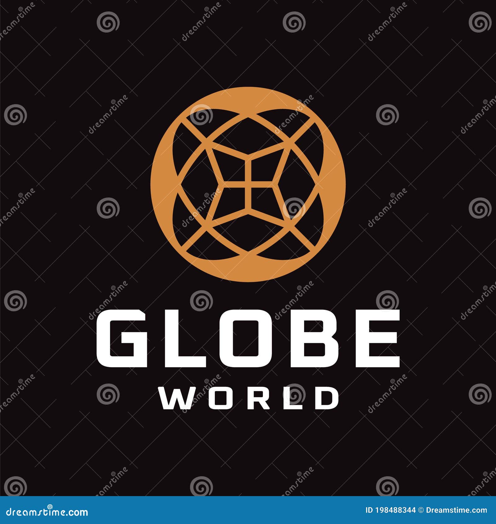 Logo Design for Globe Map of the World Stock Vector - Illustration of ...